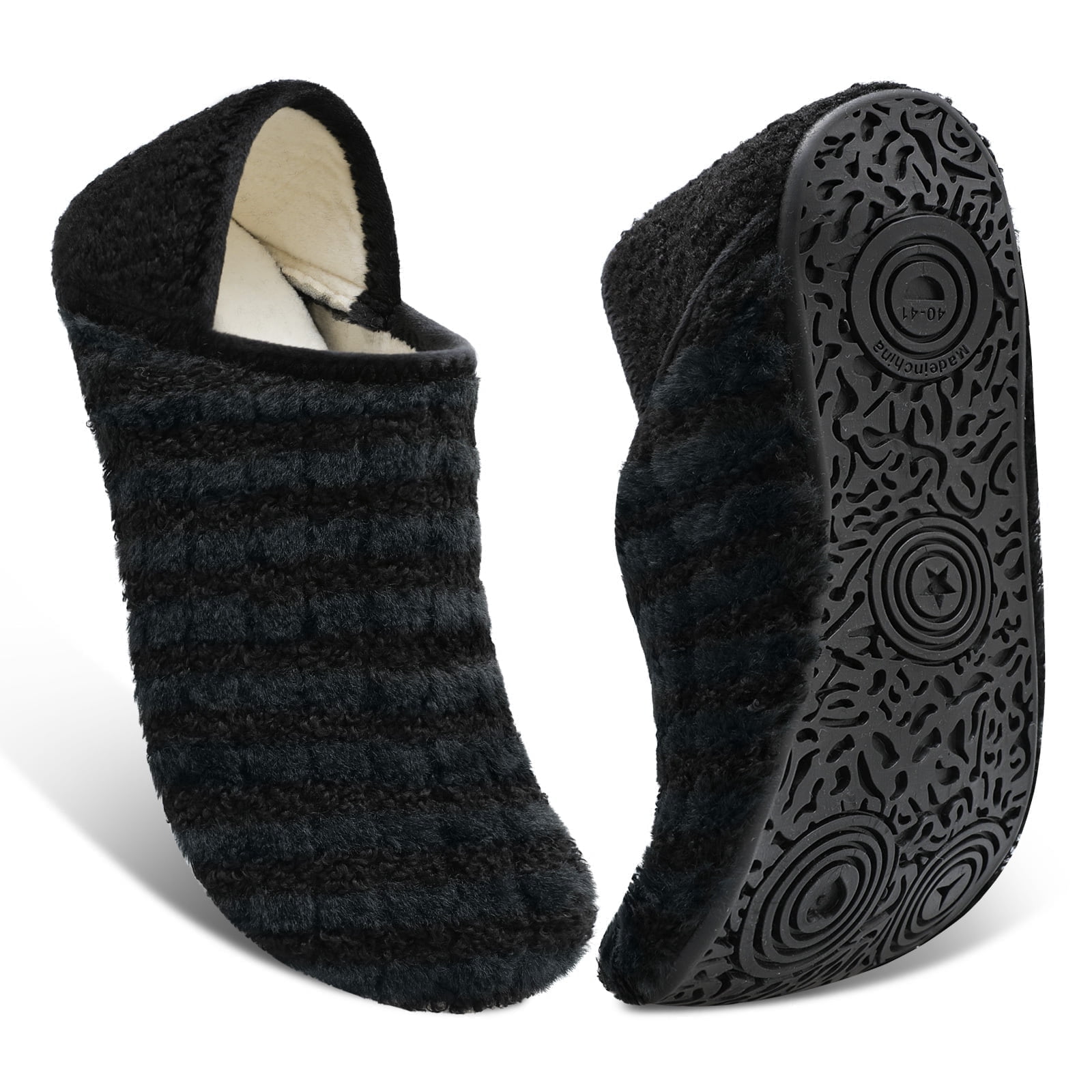 Barerun Women Men Slippers with Around Rubber Sole Slipper Soft ...