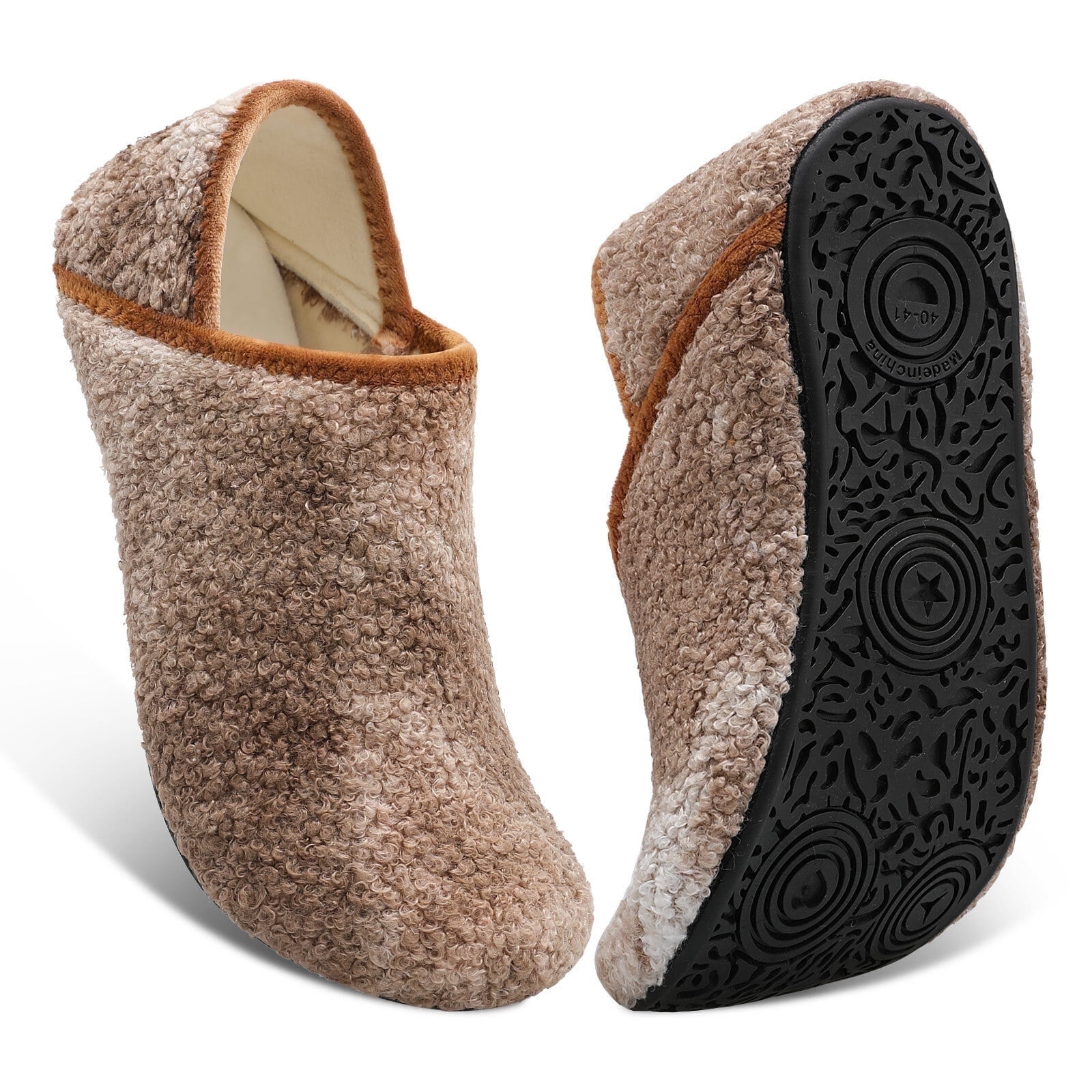 Barerun Women Men Slippers with Around Rubber Sole Slipper Soft ...