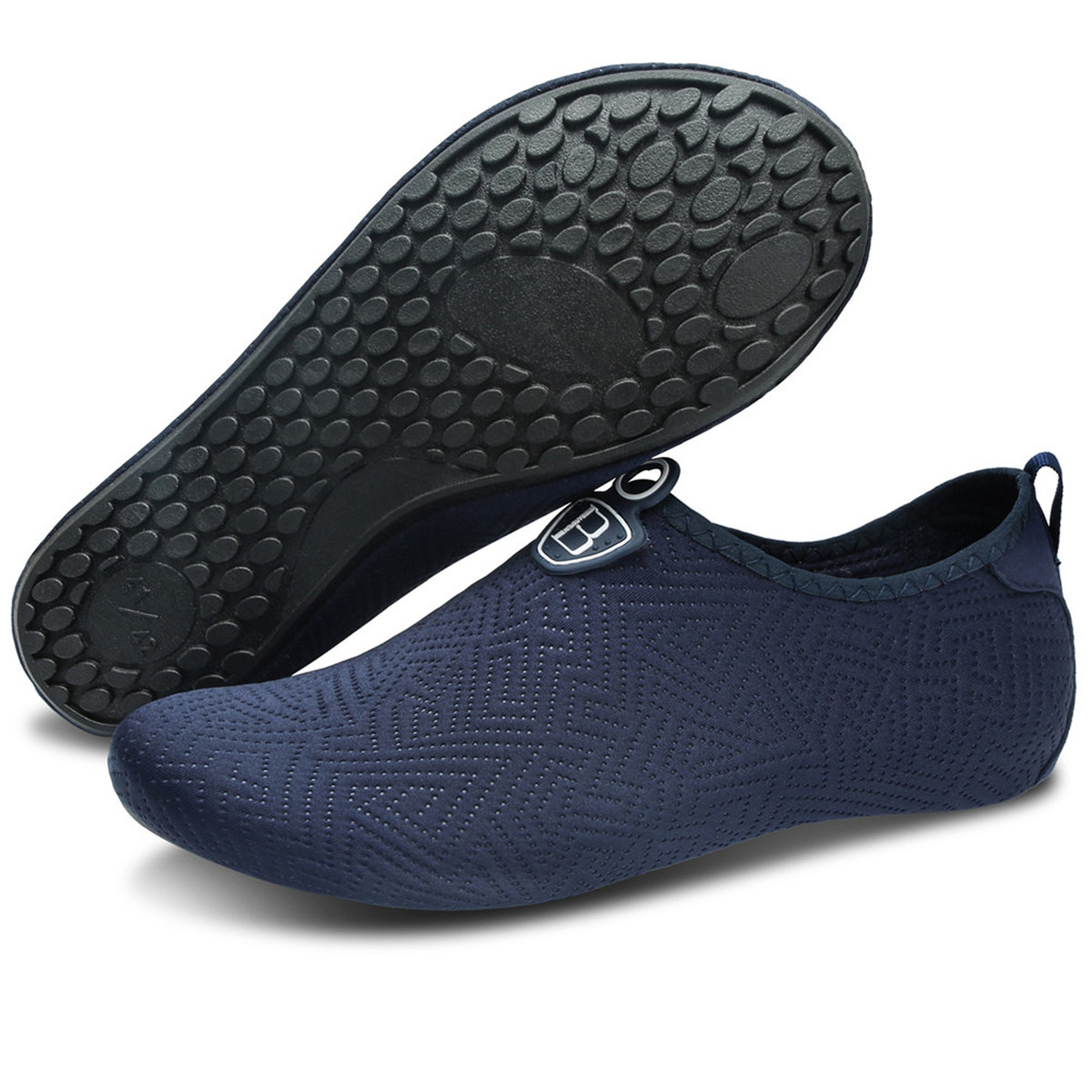 Barerun Womens Mens Water Shoes Aqua Socks for Water Aerobics Bluedot ...