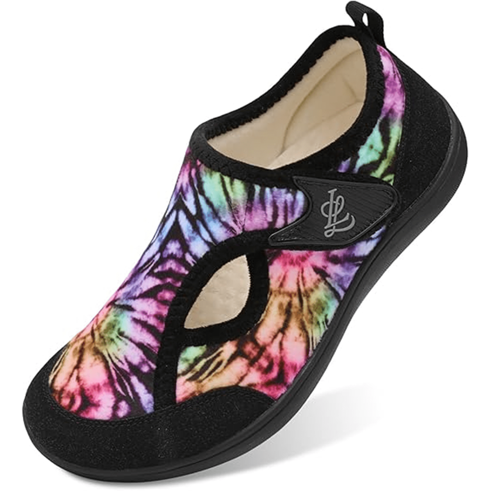 Barerun Women's Wide Diabetic Slippers Adjustable for Indoor Outdoor ...