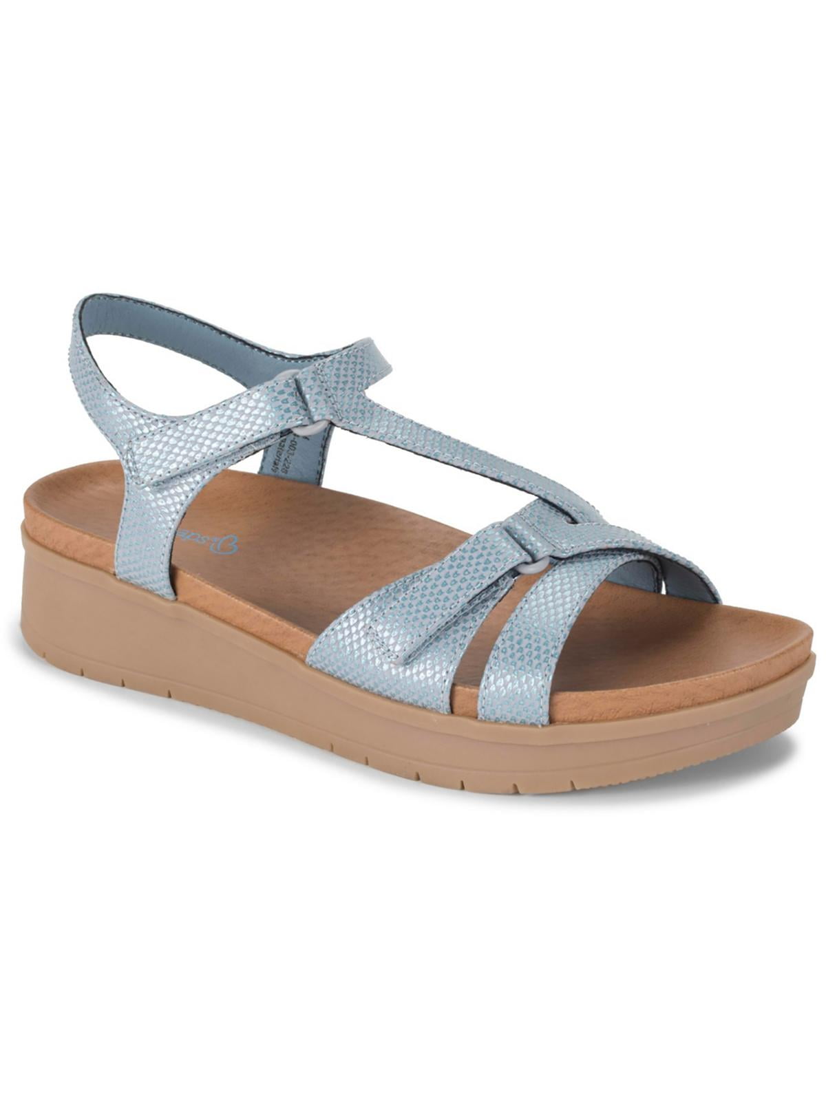 Baretraps Womens Gidget Faux Leather Round Toe Flatform Sandals ...