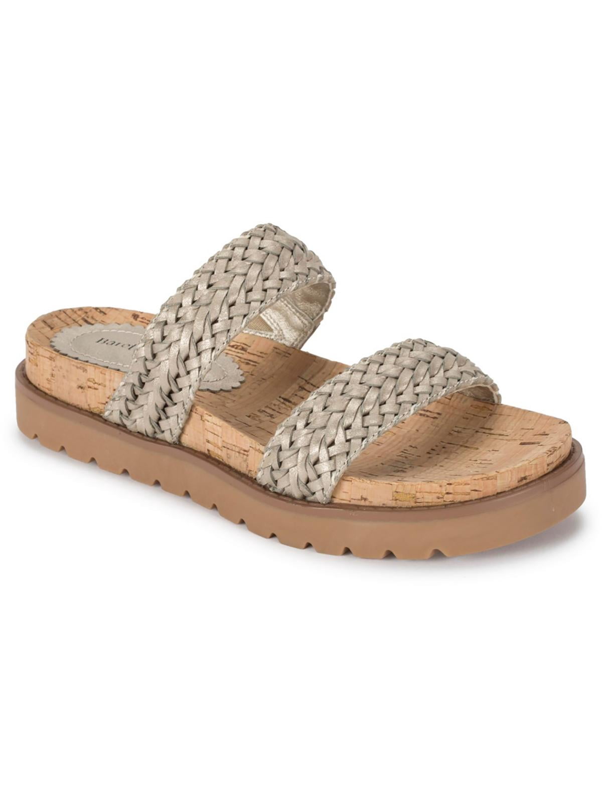 Baretraps Womens Deanne Faux Leather Braided Slide Sandals - Walmart.com