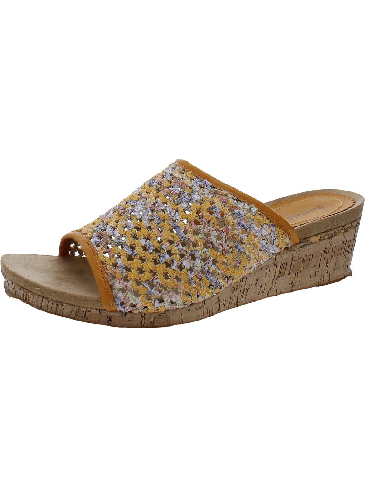 Baretraps Womens FLOSSEY Cork Textured Wedge Sandals - Walmart.com