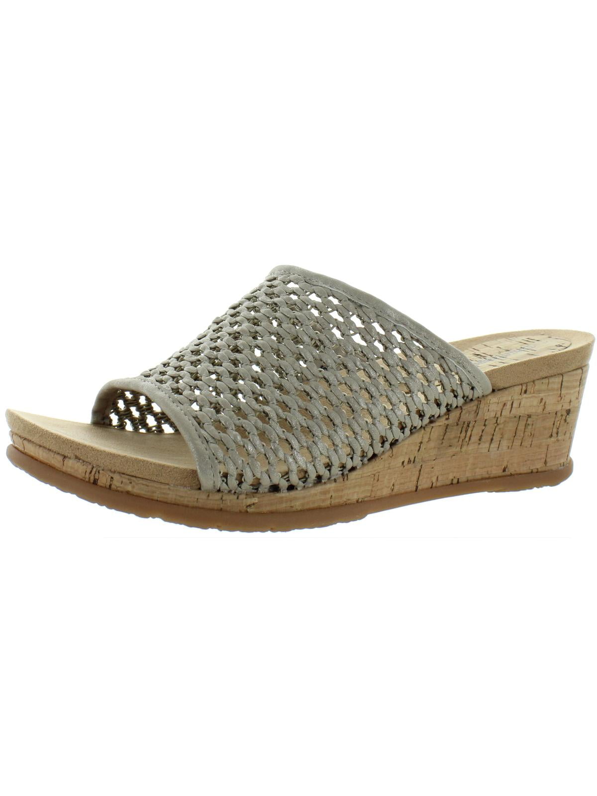 Baretraps Womens FLOSSEY Cork Slip On Wedge Sandals - Walmart.com