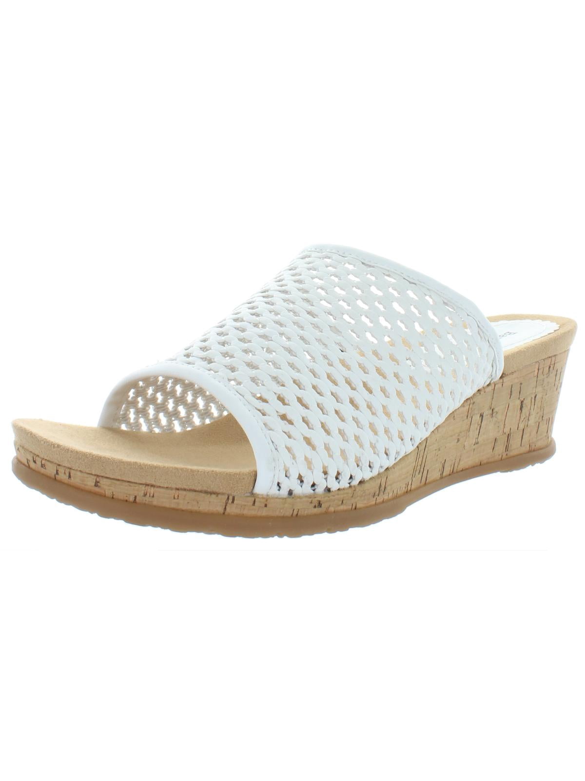 Baretraps Womens FLOSSEY Faux Leather Cork Wedge Sandals - Walmart.com