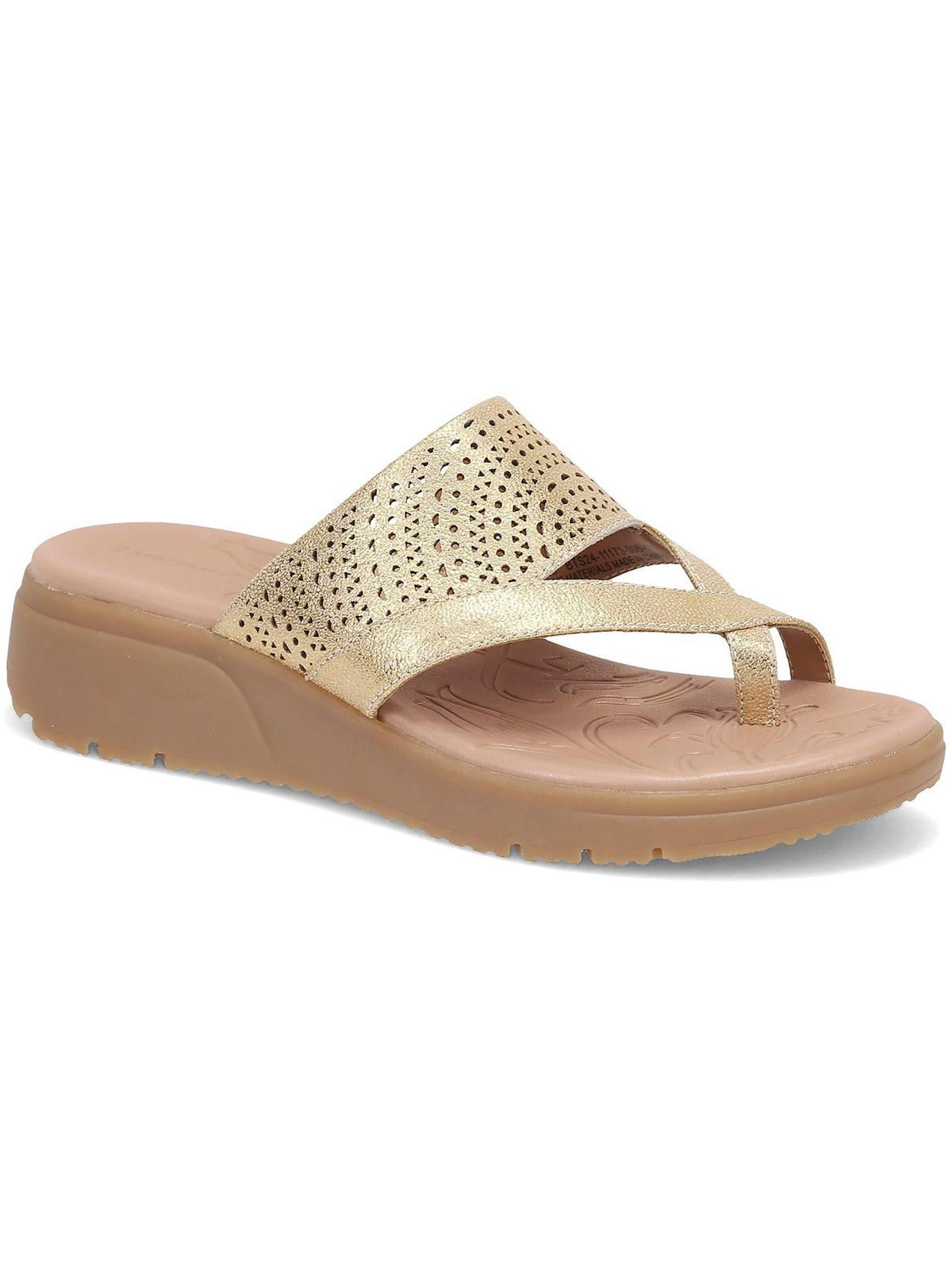 Baretraps Womens Faux Leather Toe Loop Flatform Sandals - Walmart.com