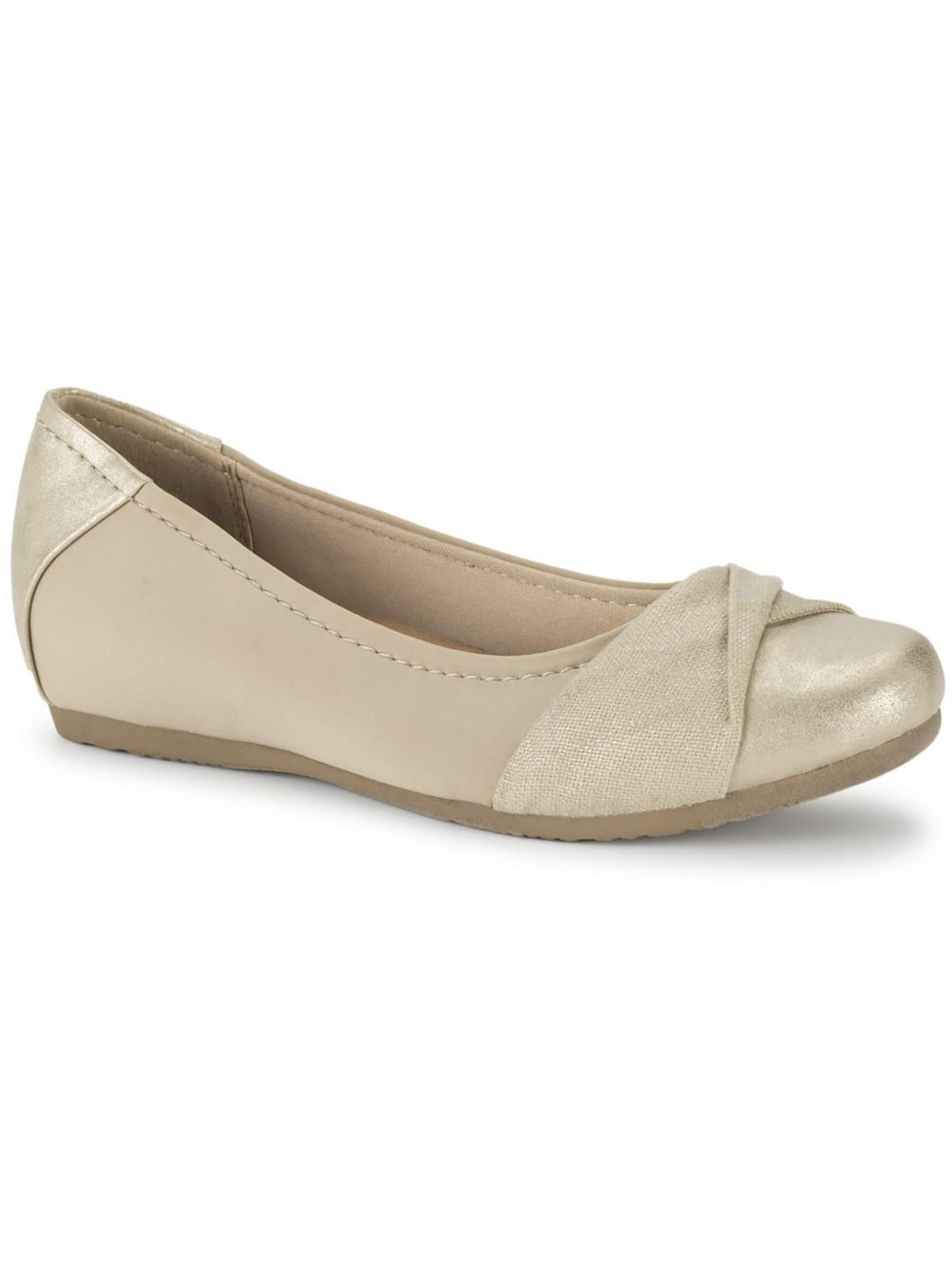 Baretraps Womens Mitsy Faux Leather Twist Front Ballet Flats - Walmart.com