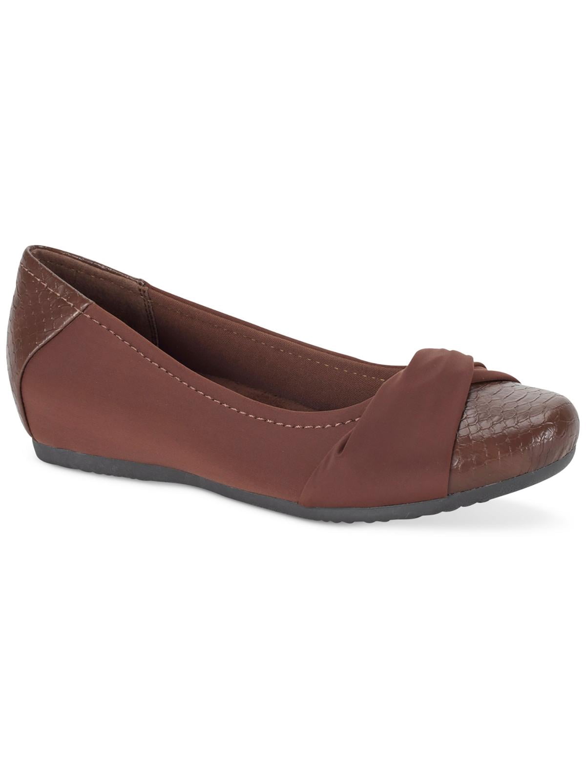 Baretraps Womens Mitsy Faux Leather Twist Front Ballet Flats - Walmart.com