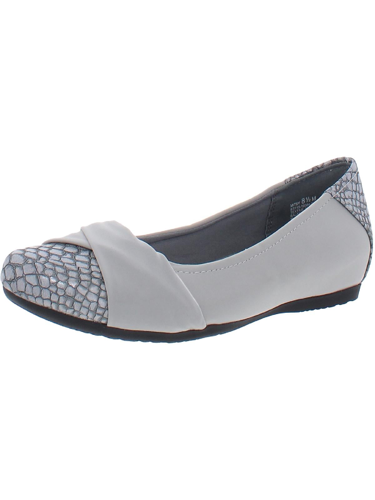 Baretraps Womens Mitsy Faux Leather Twist Front Ballet Flats - Walmart.com