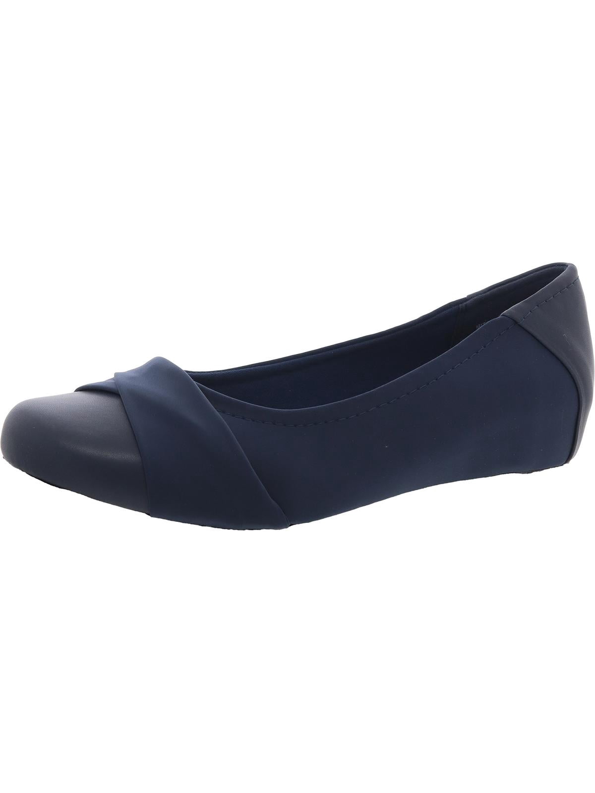 Baretraps Womens Mitsy Faux Leather Twist Front Ballet Flats - Walmart.com