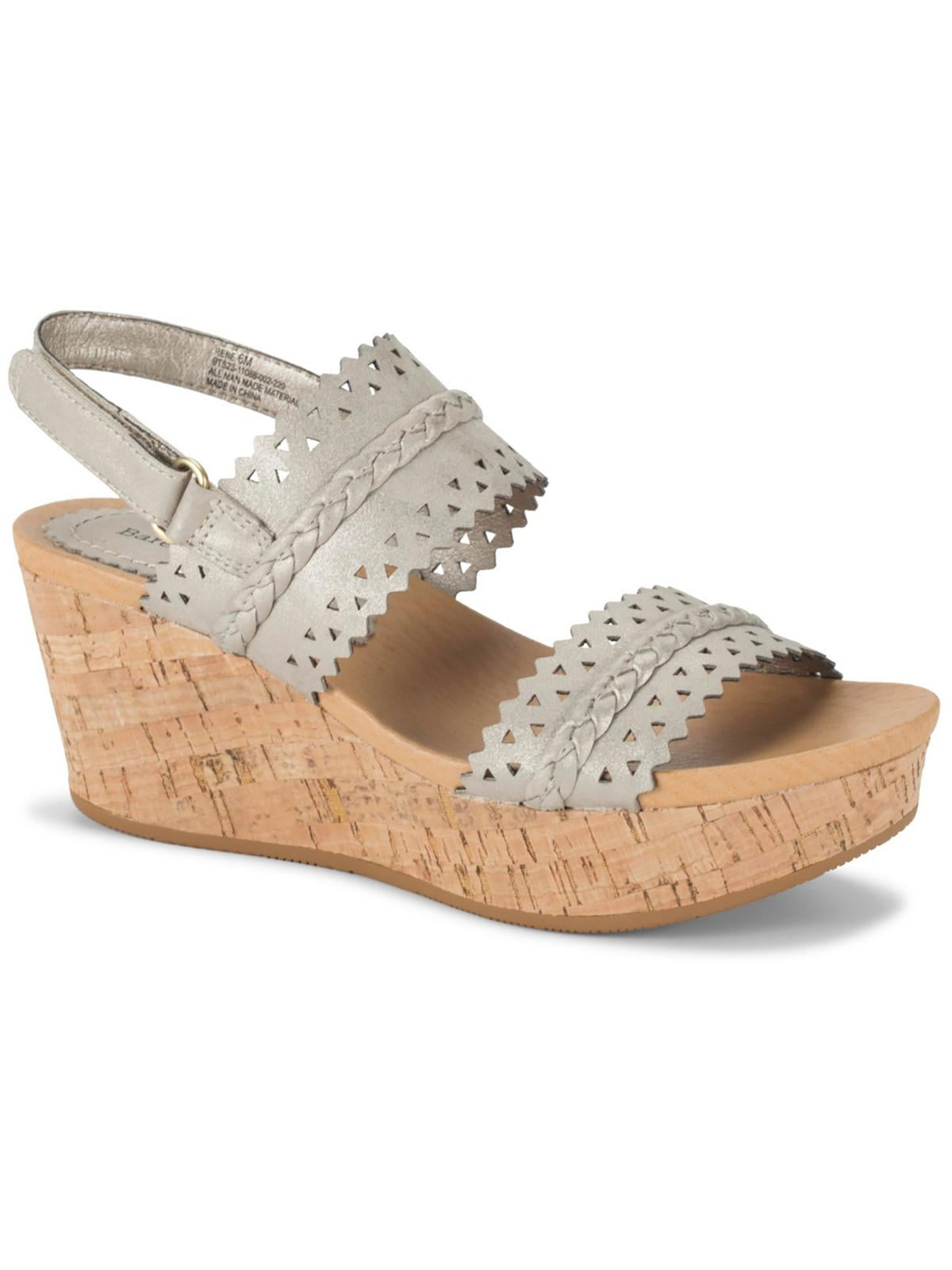 Baretraps Womens Rene Faux Leather Cork Platform Sandals - Walmart.com
