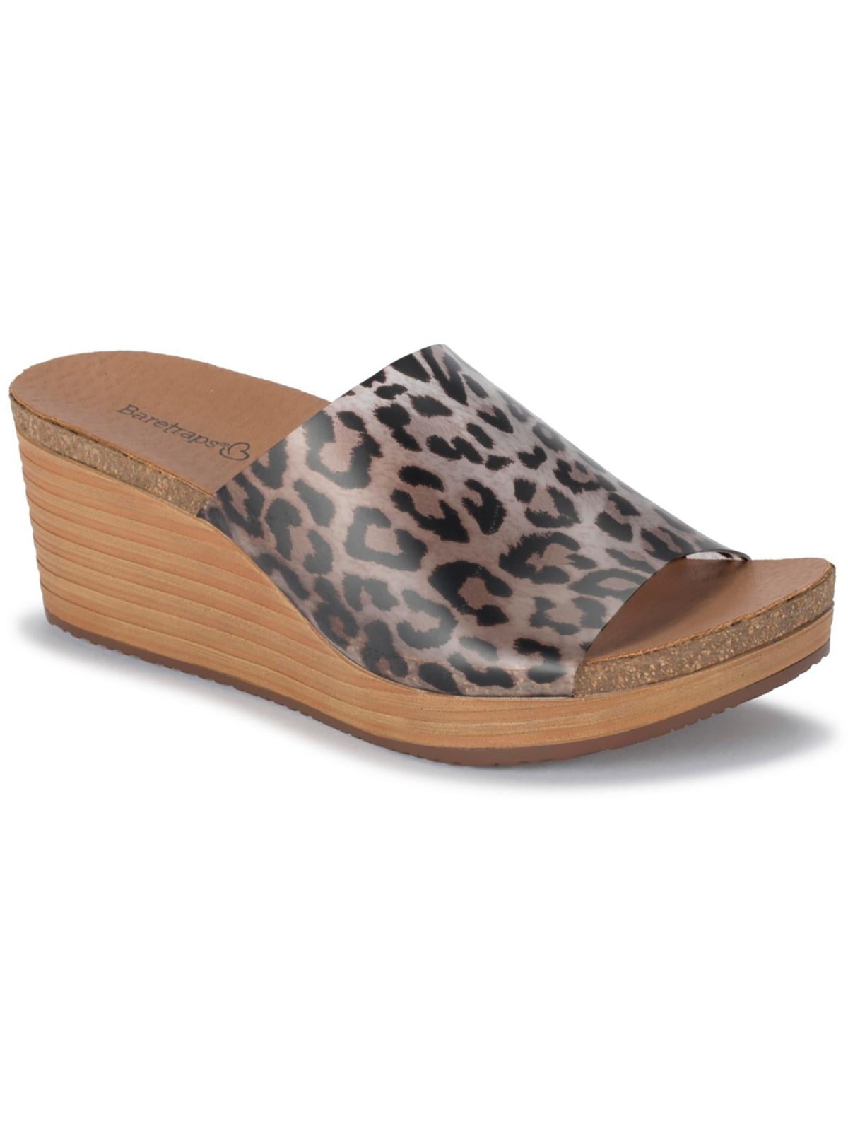Baretraps Womens YALISSA Animal Print Vinyl Mule Sandals - Walmart.com