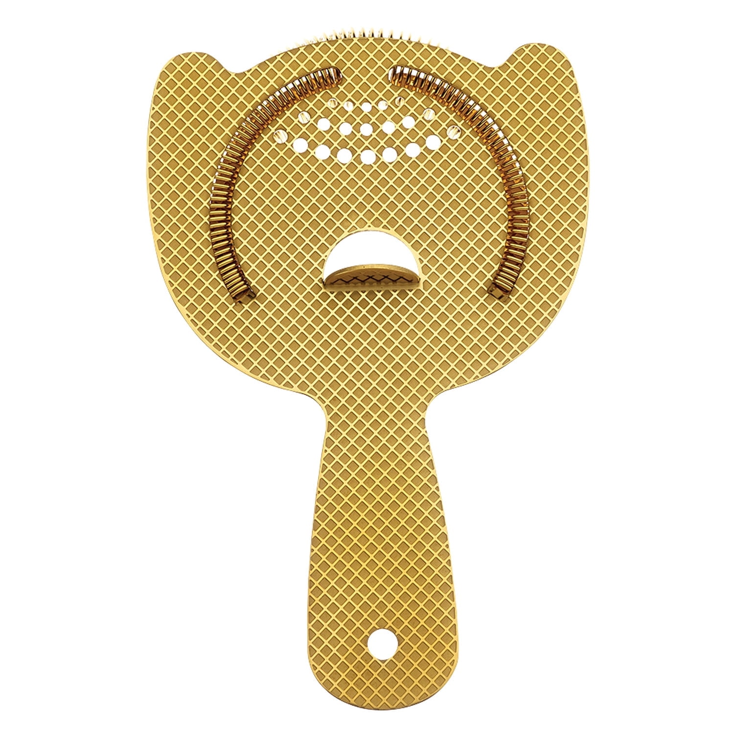 Barfly Diamond Lattice Etch Heavy Duty Spring Bar Strainer, Gold ...