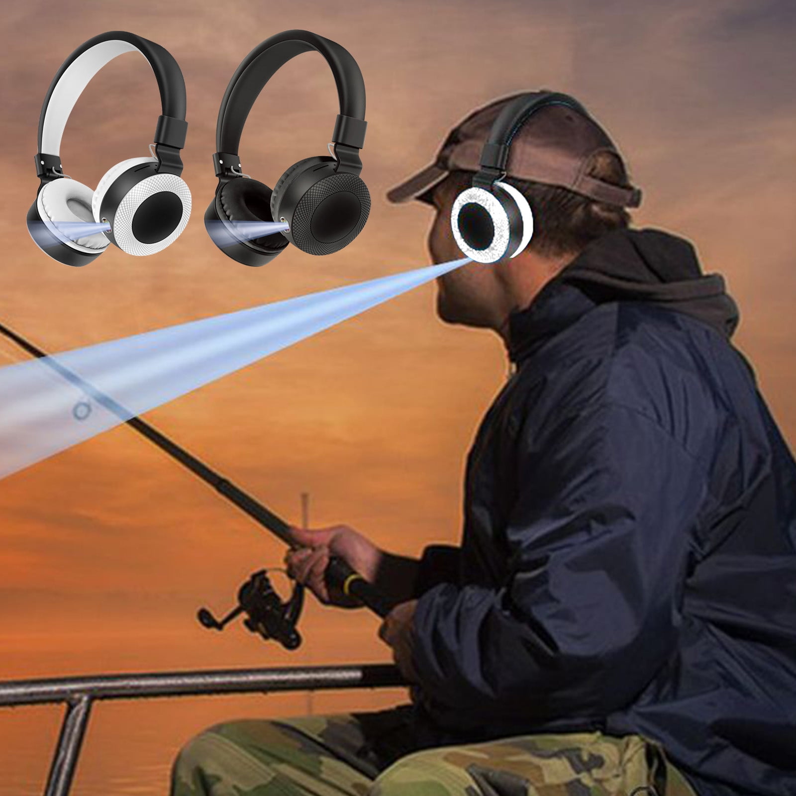 Bargain, 5.1 Headworn Bluetooth Earphones, Retractable HiFi Subwoofer ...