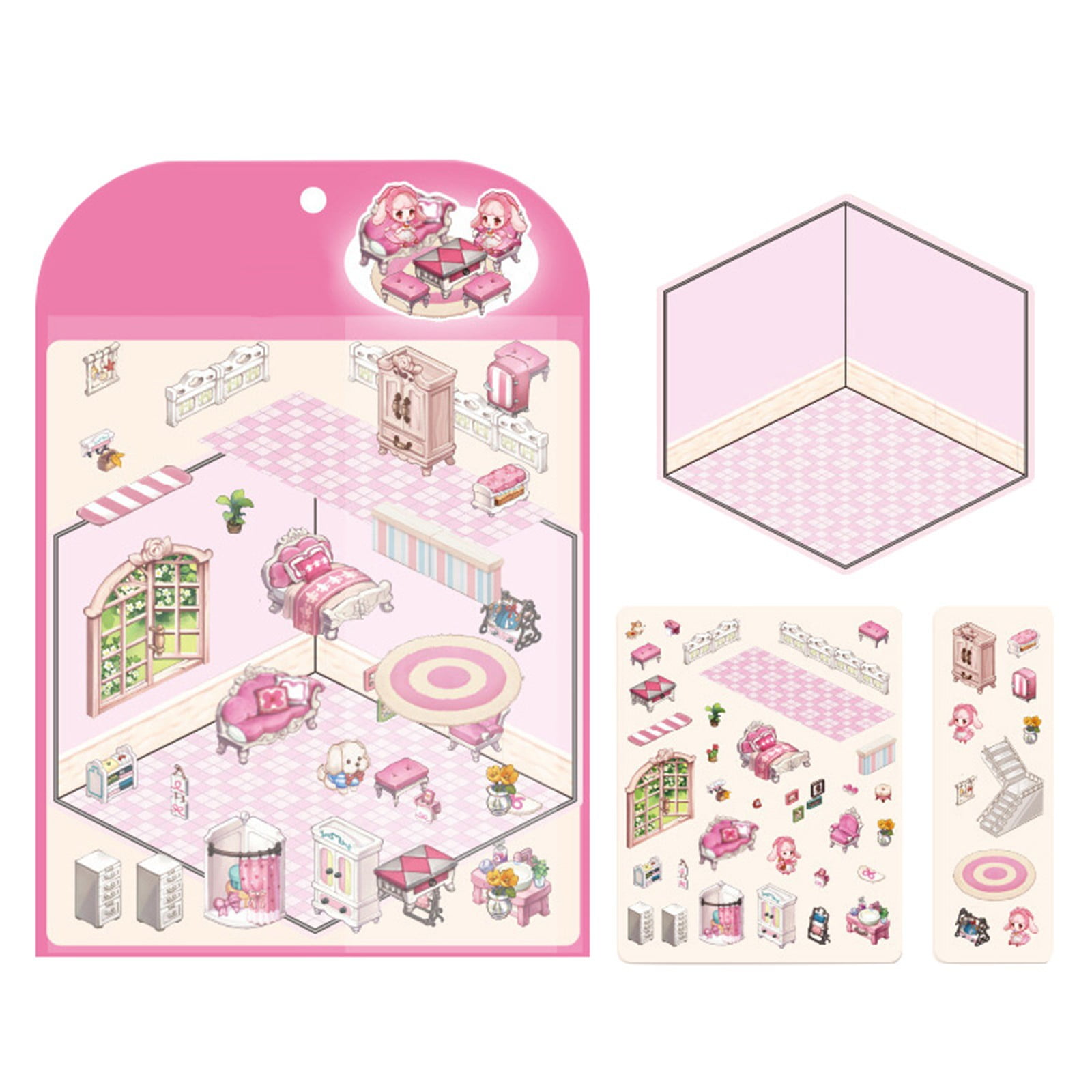 Bargains! DIY 3D House Stickers Cute Scene Stickers For Adult Kids Fun ...