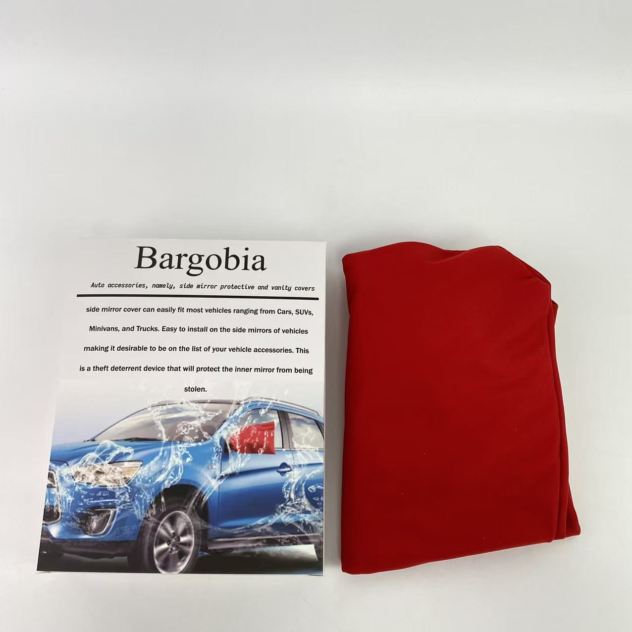 Bargobia Auto accessories, namely, side mirror protective and vanity ...