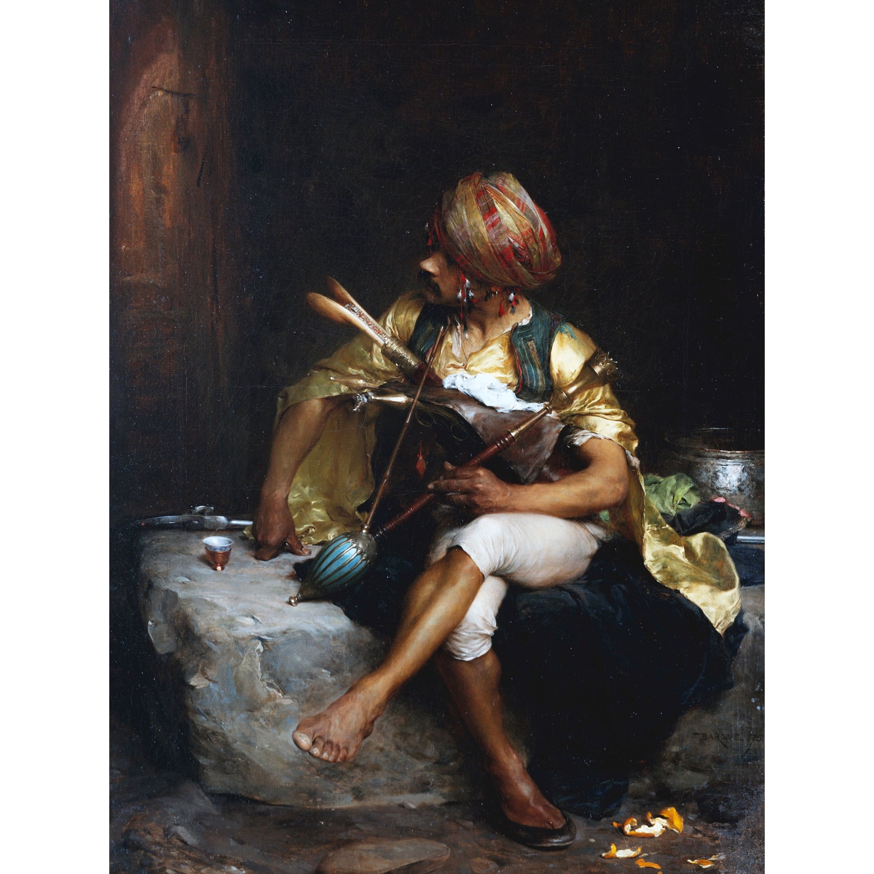 Bargue Bashi-bazouk Soldier Ottoman Empire Painting Extra Large Art ...