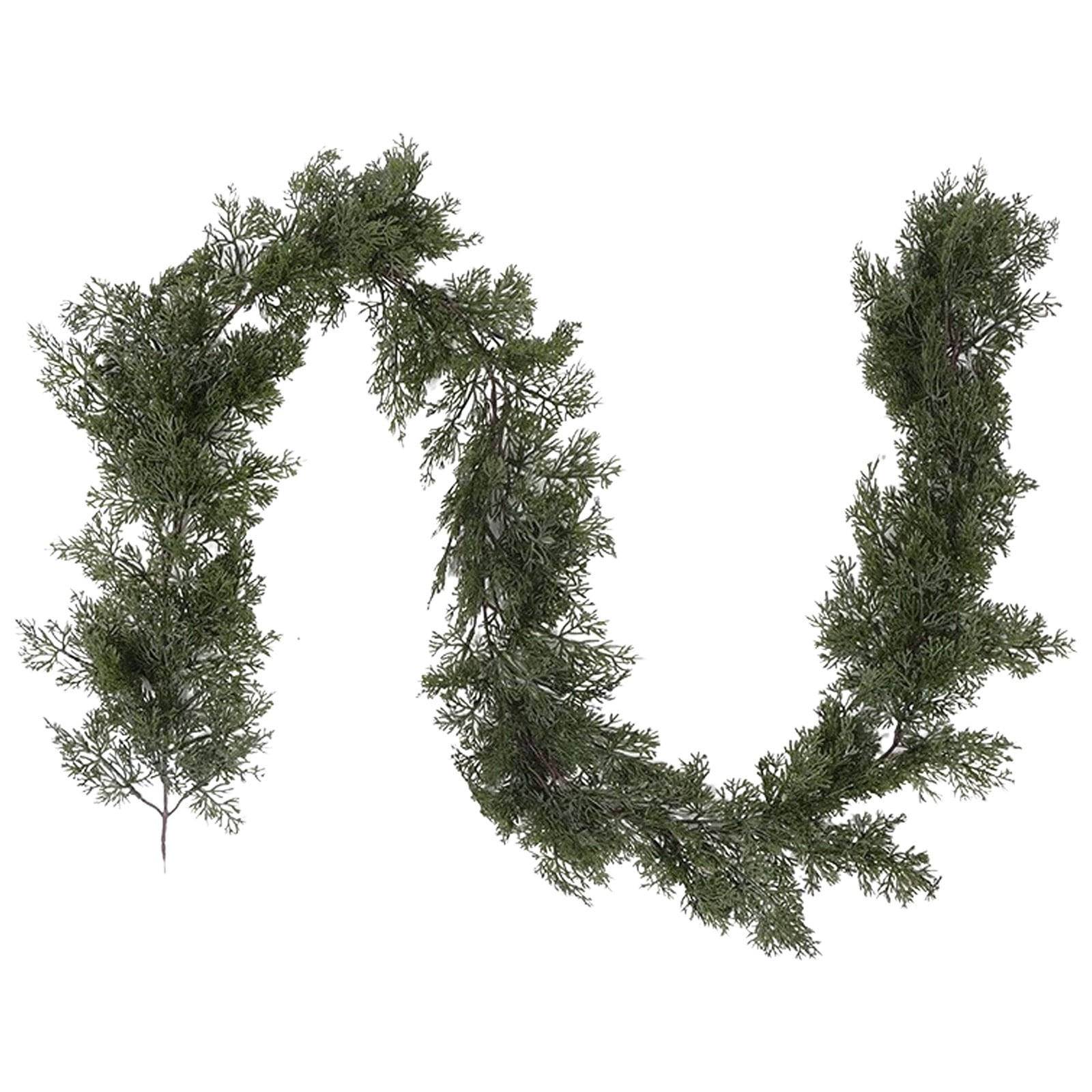 Barhoo Artificial Christmas Garland Real Winter Greenery for Table ...
