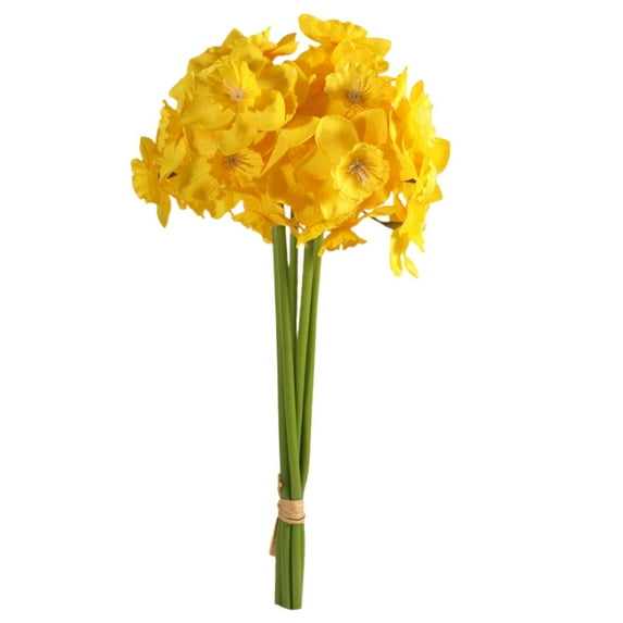 Barhoo Artificial Daffodils Bouquet - Realistic Faux Spring Flowers for ...