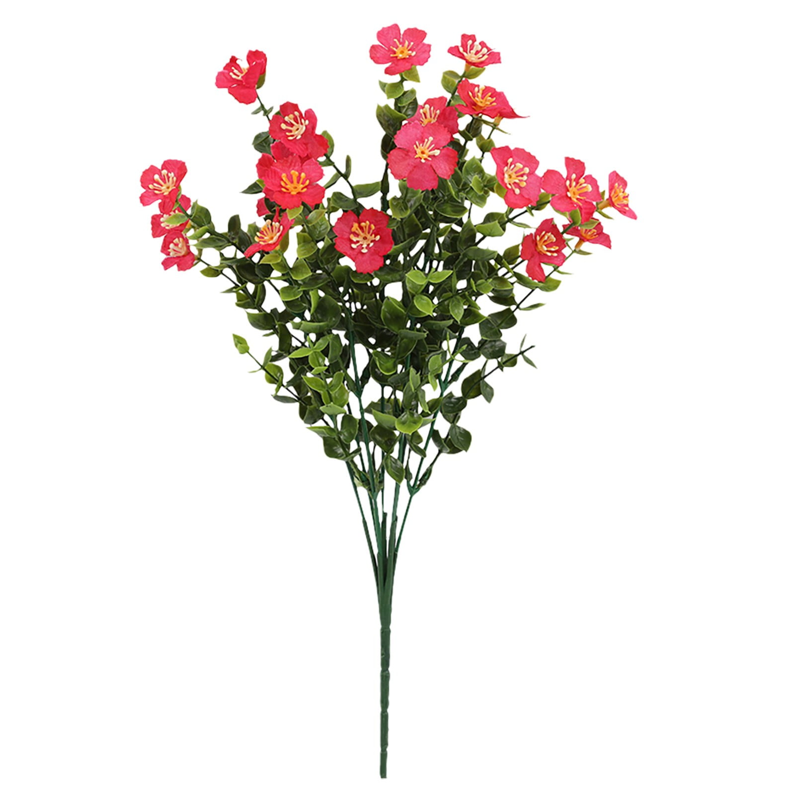 Barhoo Artificial Fall Flowers Outdoor Bundles with No Fade Faux ...