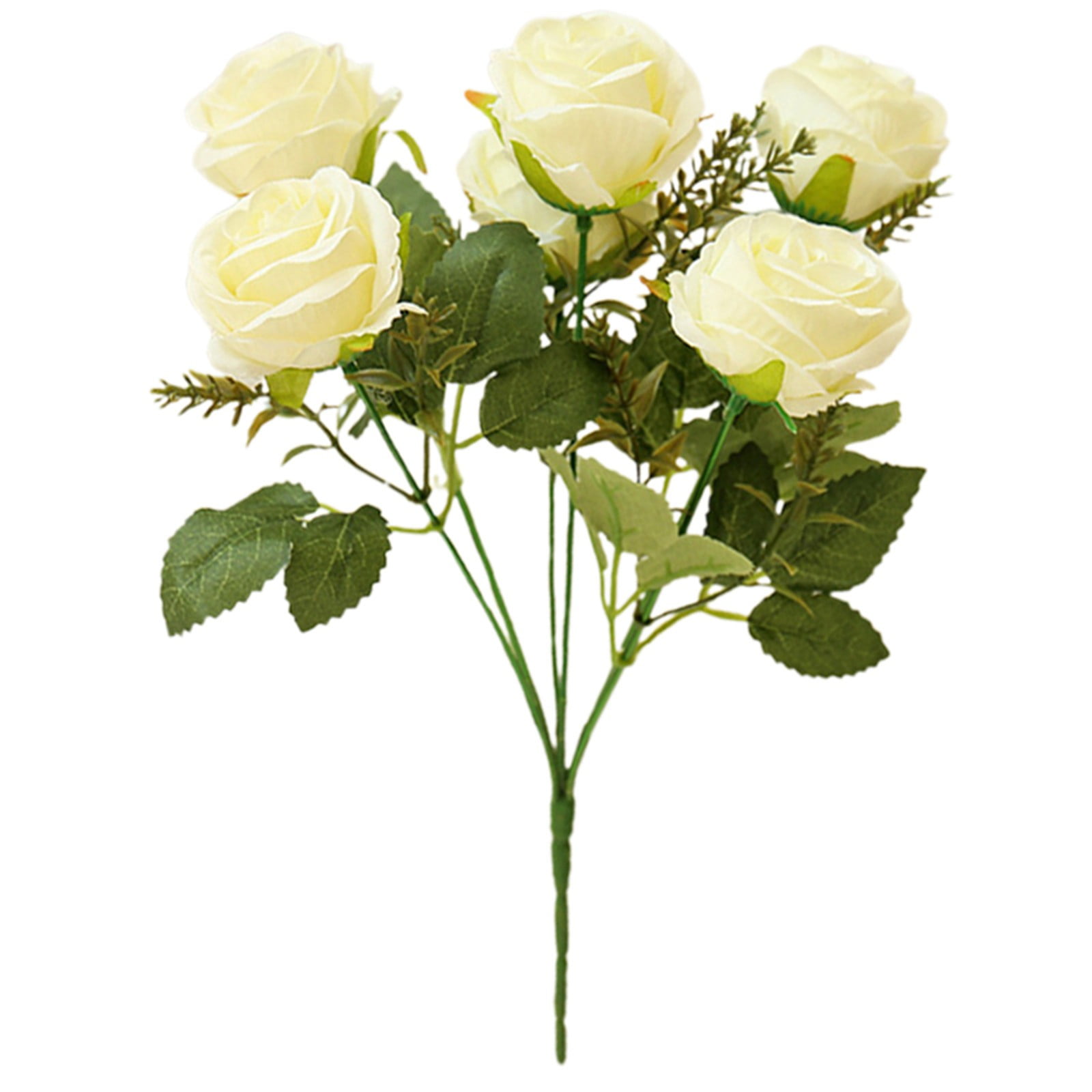 Barhoo Artificial Red Roses - Realistic Rose Bouquet with Stem for ...