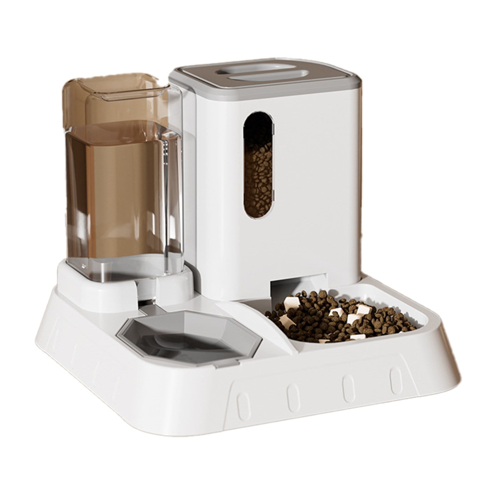 Barhoo Automatic Pet Feeder Water Dispenser Anti Tip Bowl Large ...