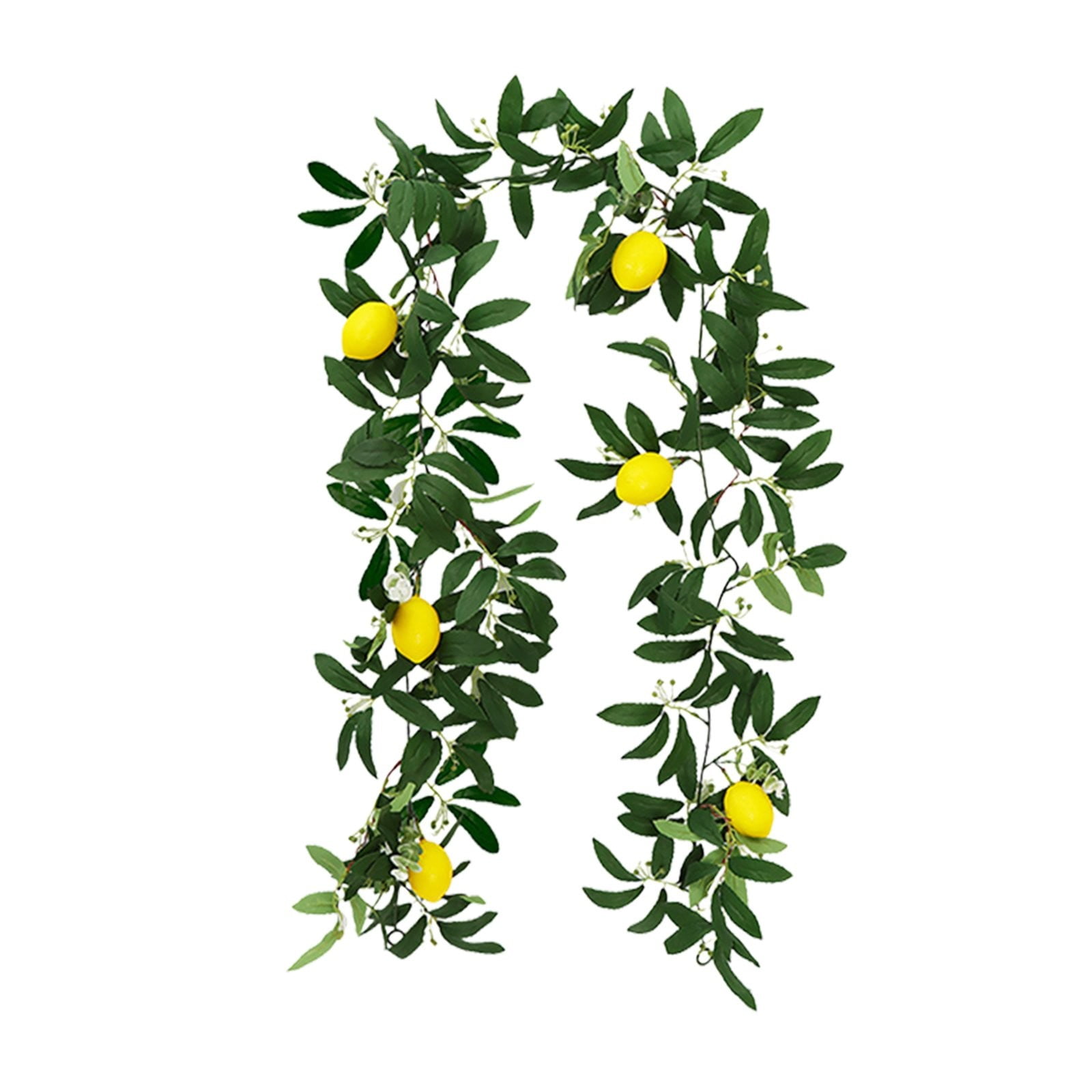 Barhoo Greenery Garland Vines for Decoration Simulation Rattan Vine Garland with Lemons and ...