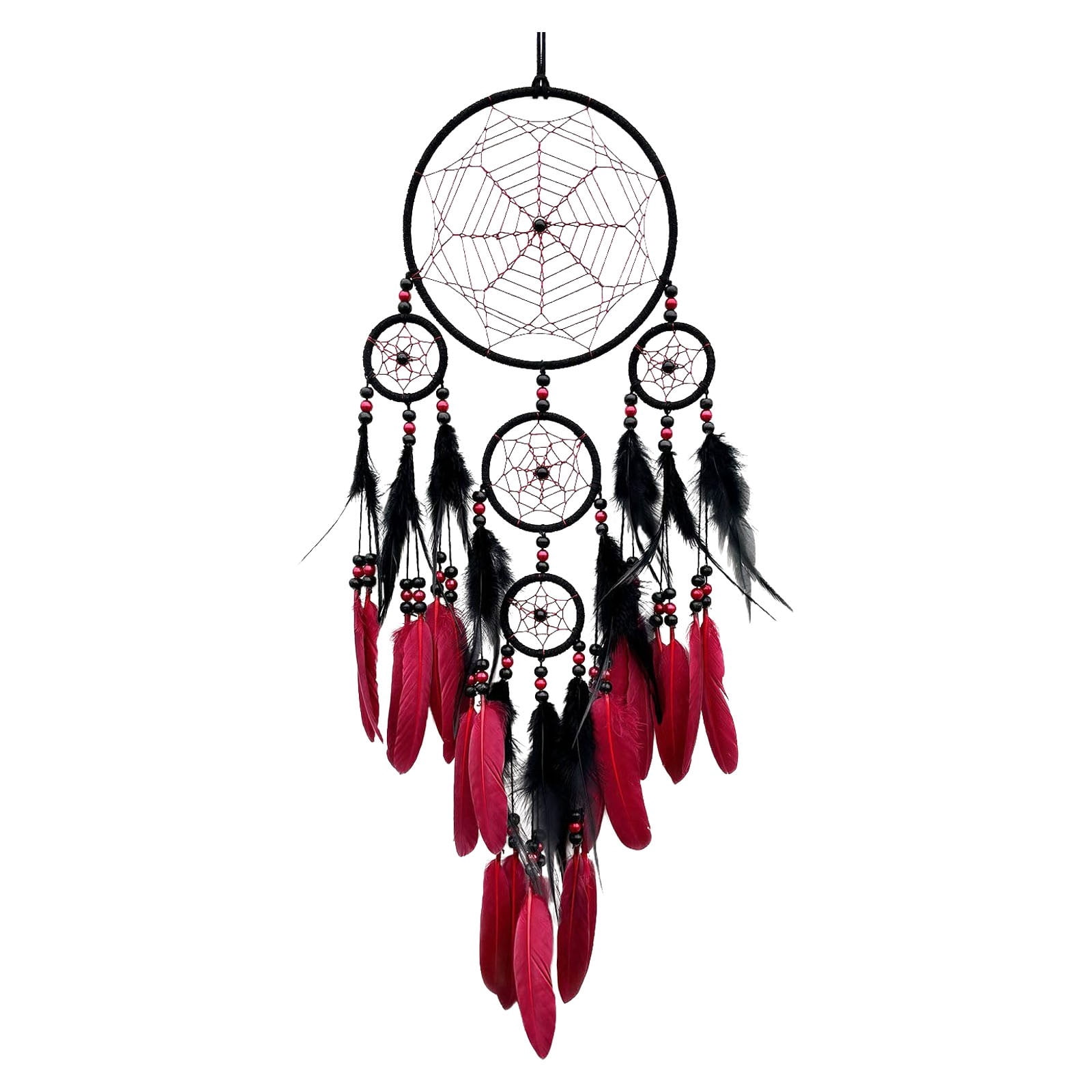 Barhoo Large Handmade Dream Catchers Wall Decor with Feathers and Beads ...