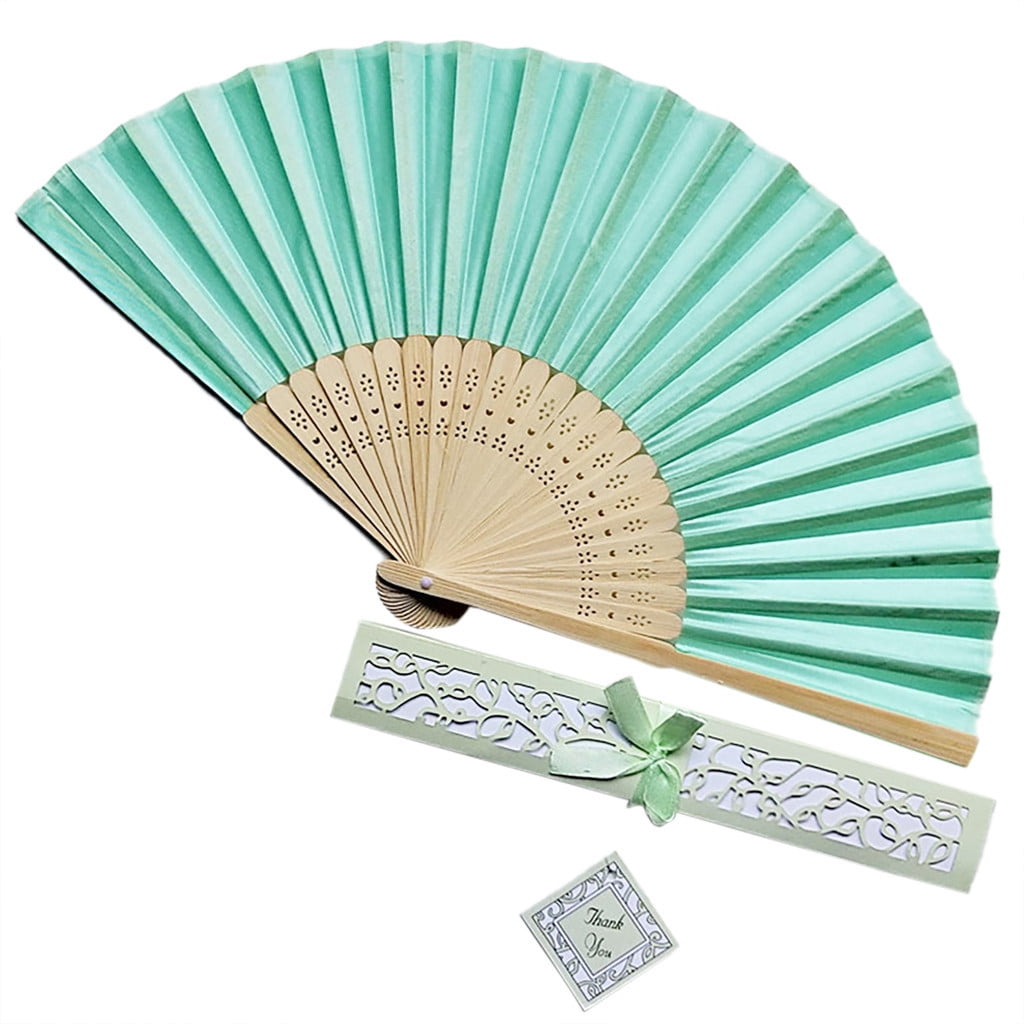 Barhoo Paper Fans Handheld Wedding Gift Box Gift Fan Tray Carton Couple ...
