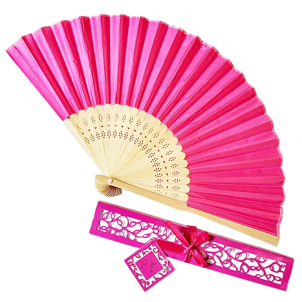 Barhoo Paper Fans Handheld Wedding Gift Box Gift Fan Tray Carton Couple ...