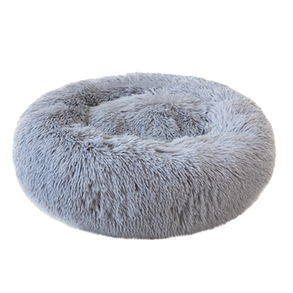 Barhoo Round Pet Bed Winter Warm Sleeping Bag Long Plush Soft Calming ...