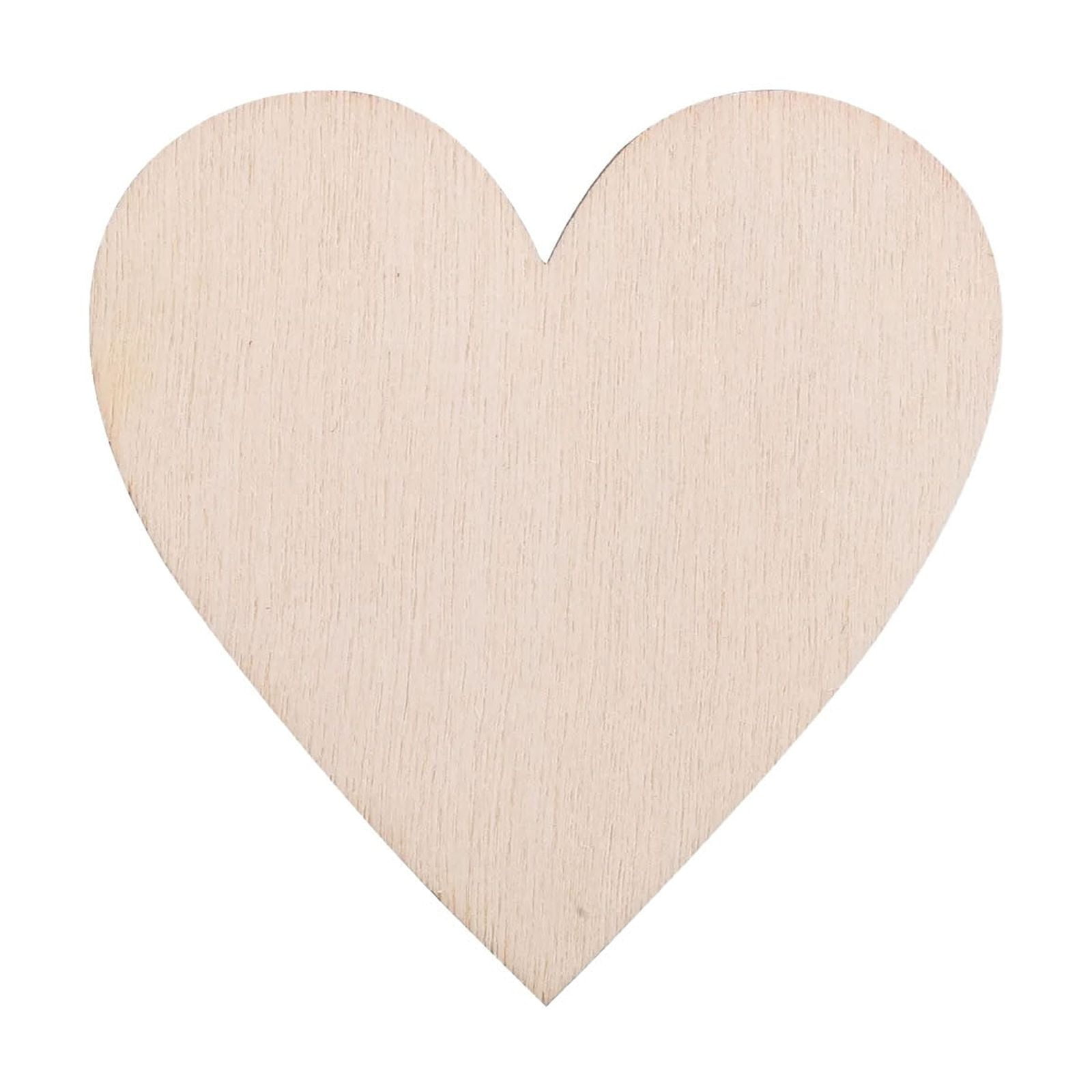 Barhoo Wooden Hearts for Crafts on Sale 2 Inch Log Love Heart Diy Decor ...