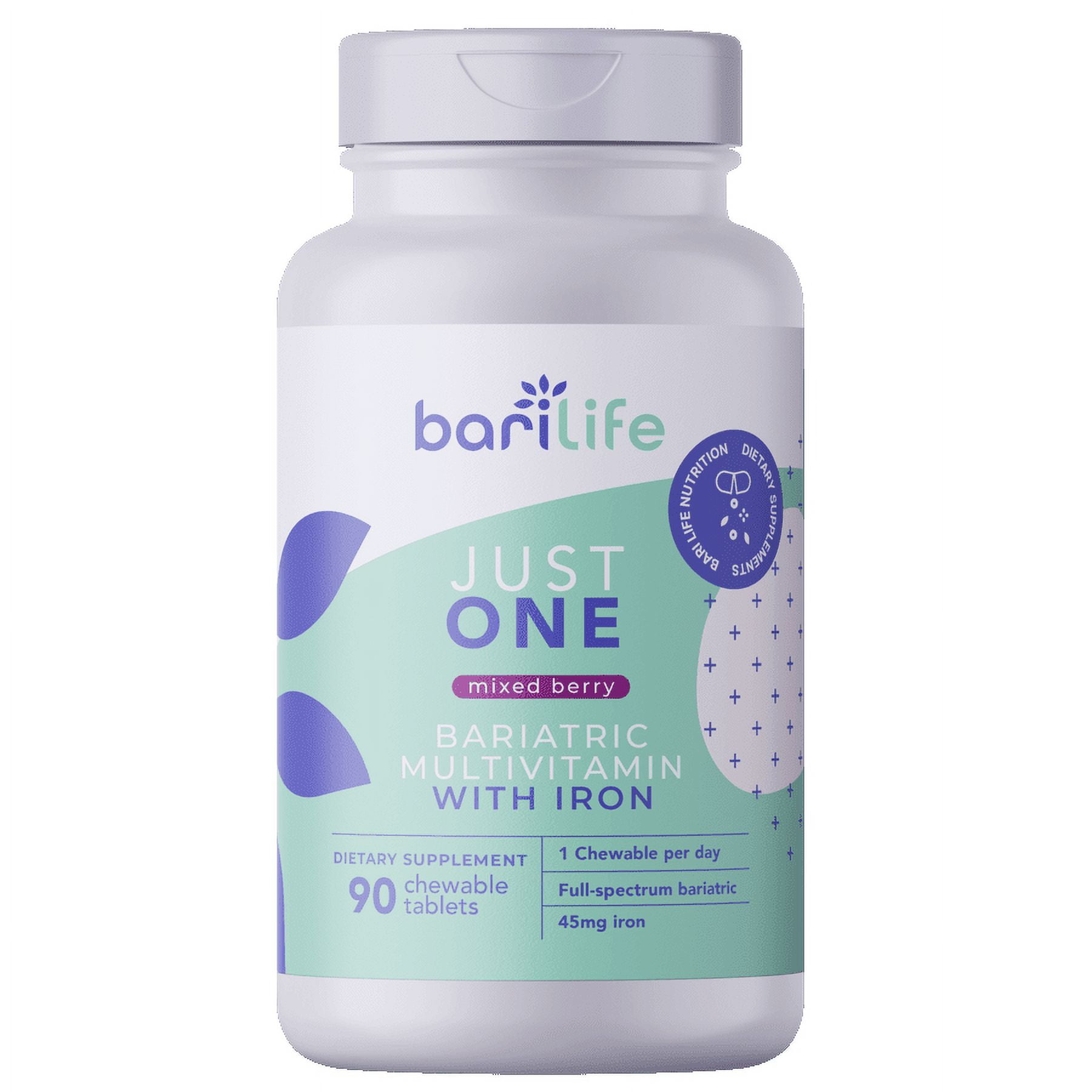Bari Life Just One Multivitamin with Iron Chewable - Mixed Berry Size ...