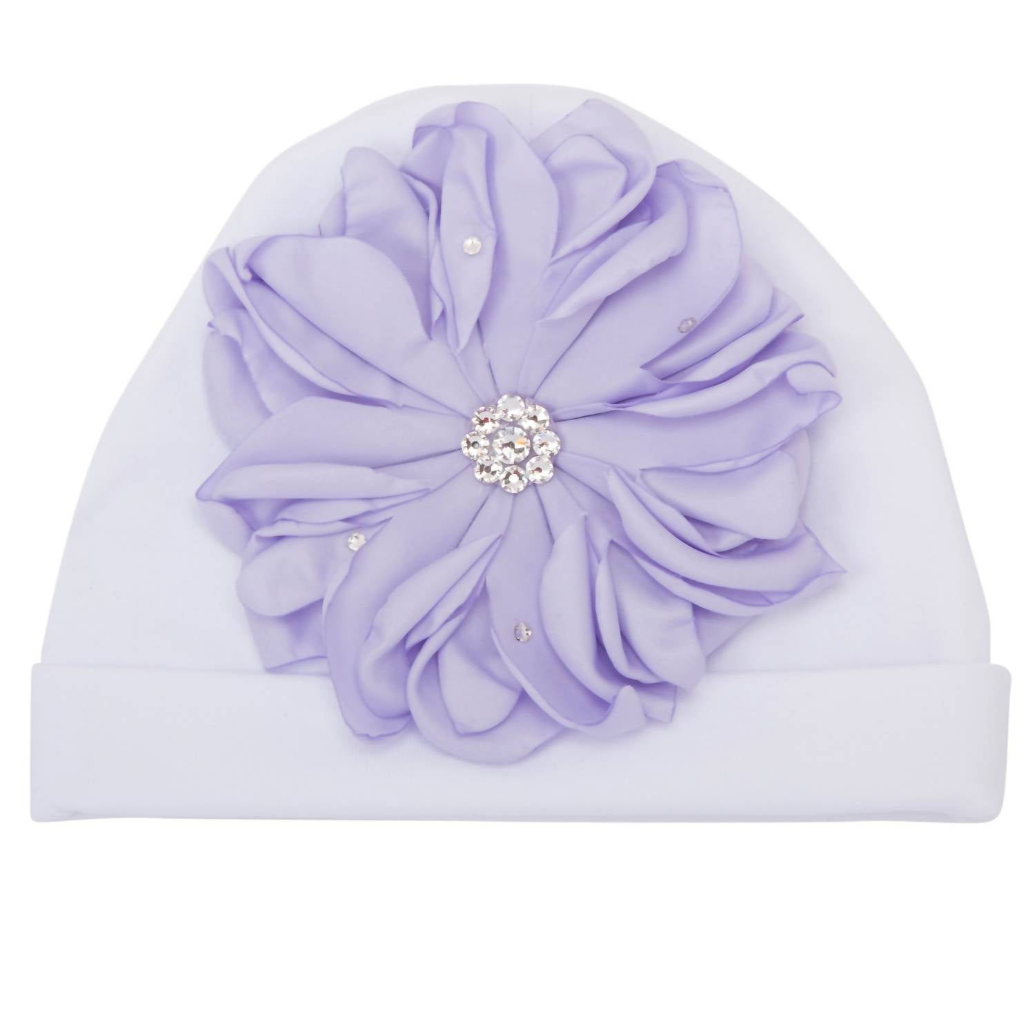 Bari Lynn Baby Chloe Hat With Floral Accent And Crystal Sparkle ...