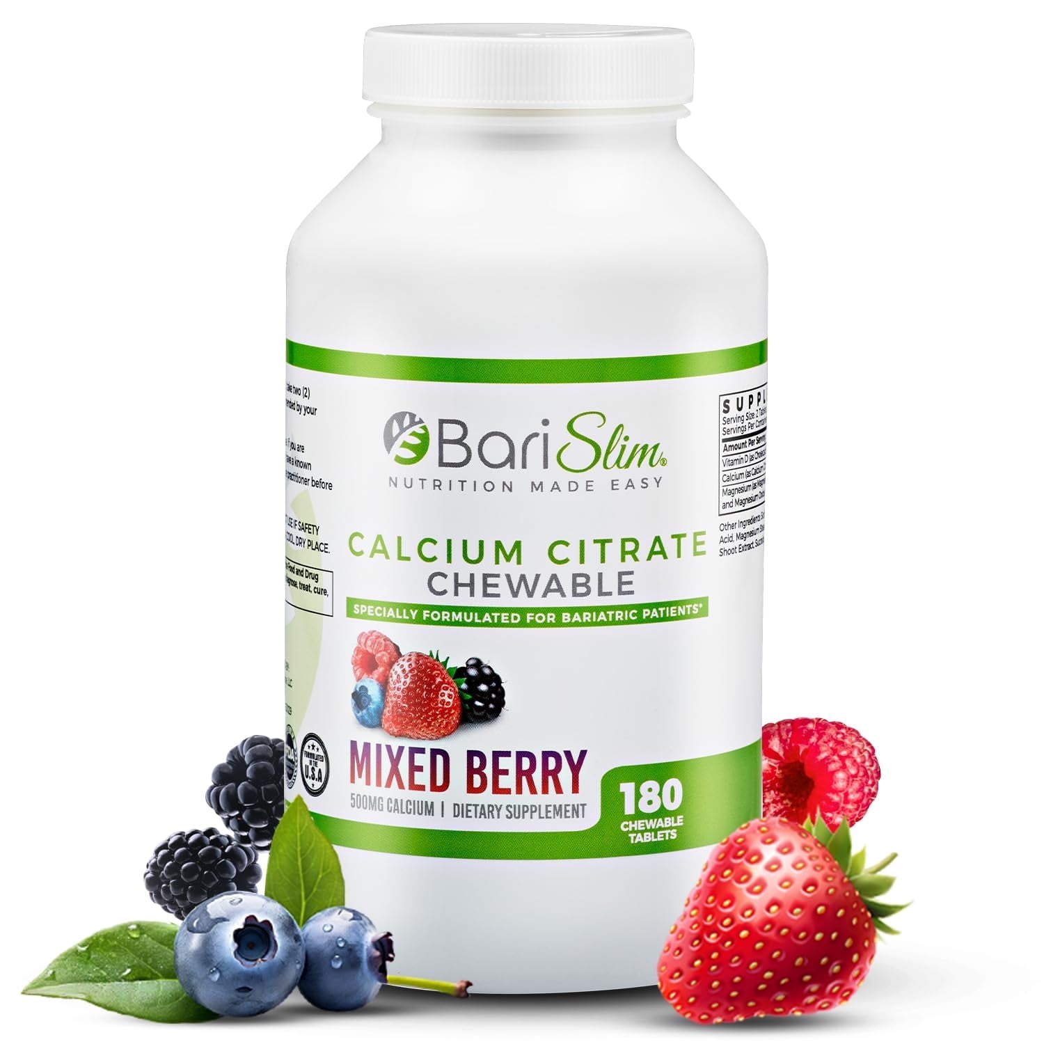 BariSlim Calcium Citrate Chewable Tablets for Bariatric Patients ...