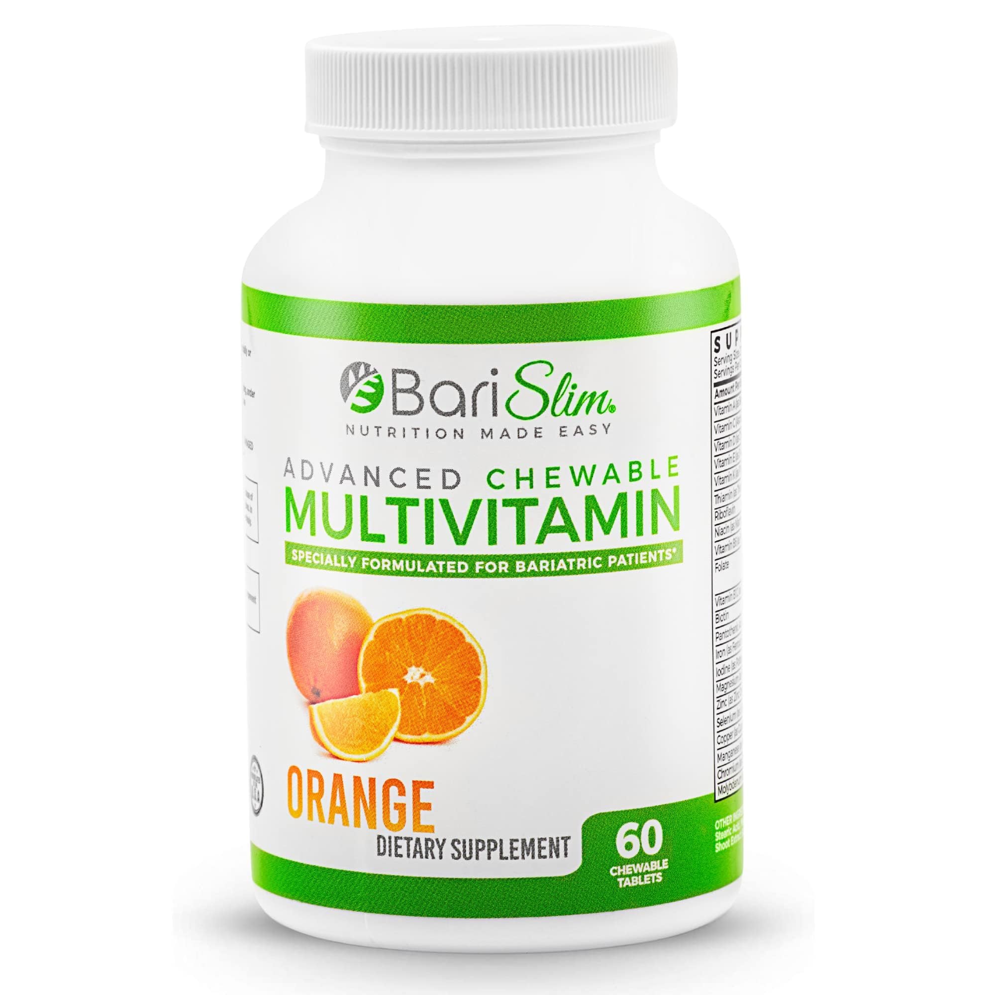 BariSlim Chewable Multivitamin Tablets for Bariatric Patients - Unisex ...