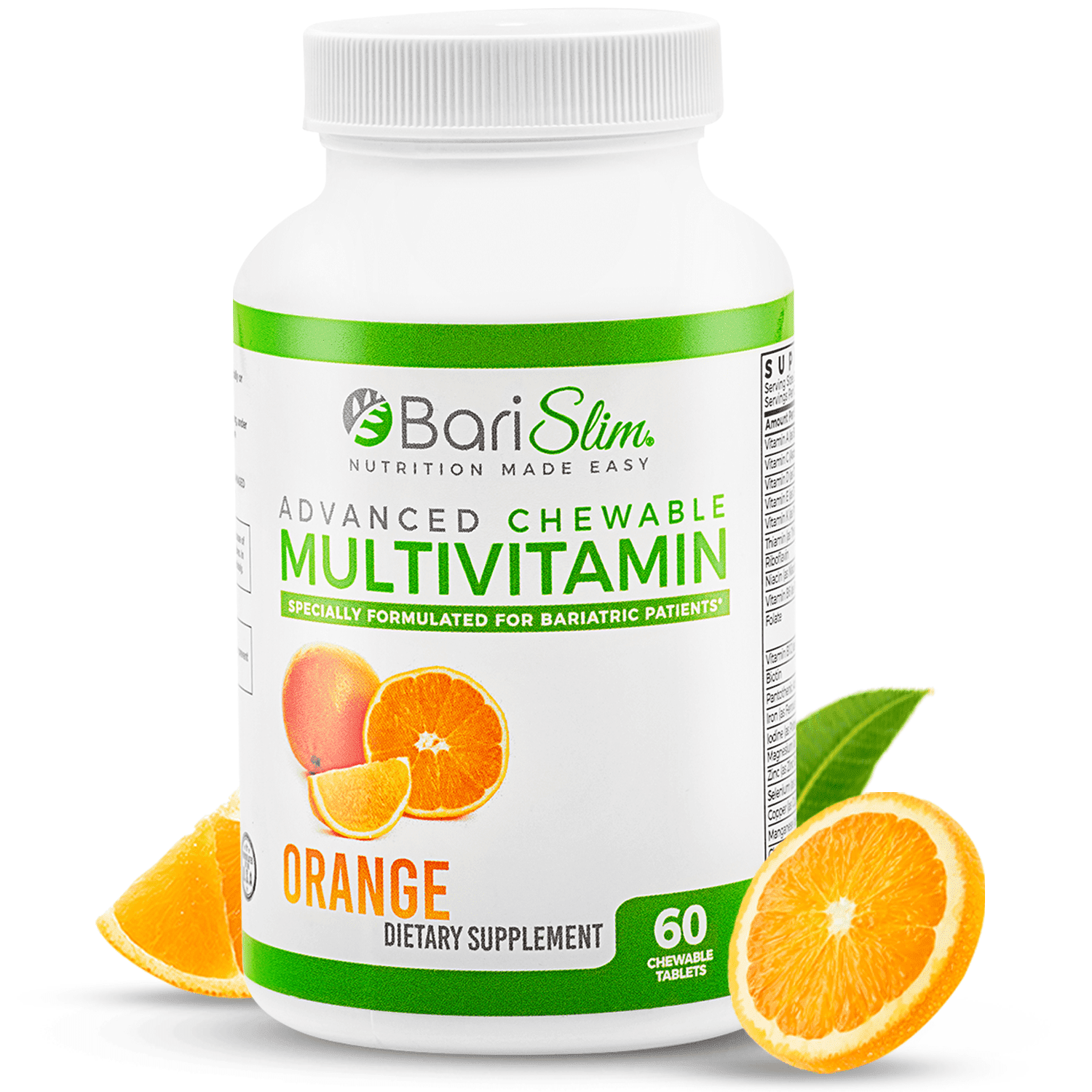 BariSlim Chewable Multivitamin Tablets for Bariatric Patients - Unisex ...