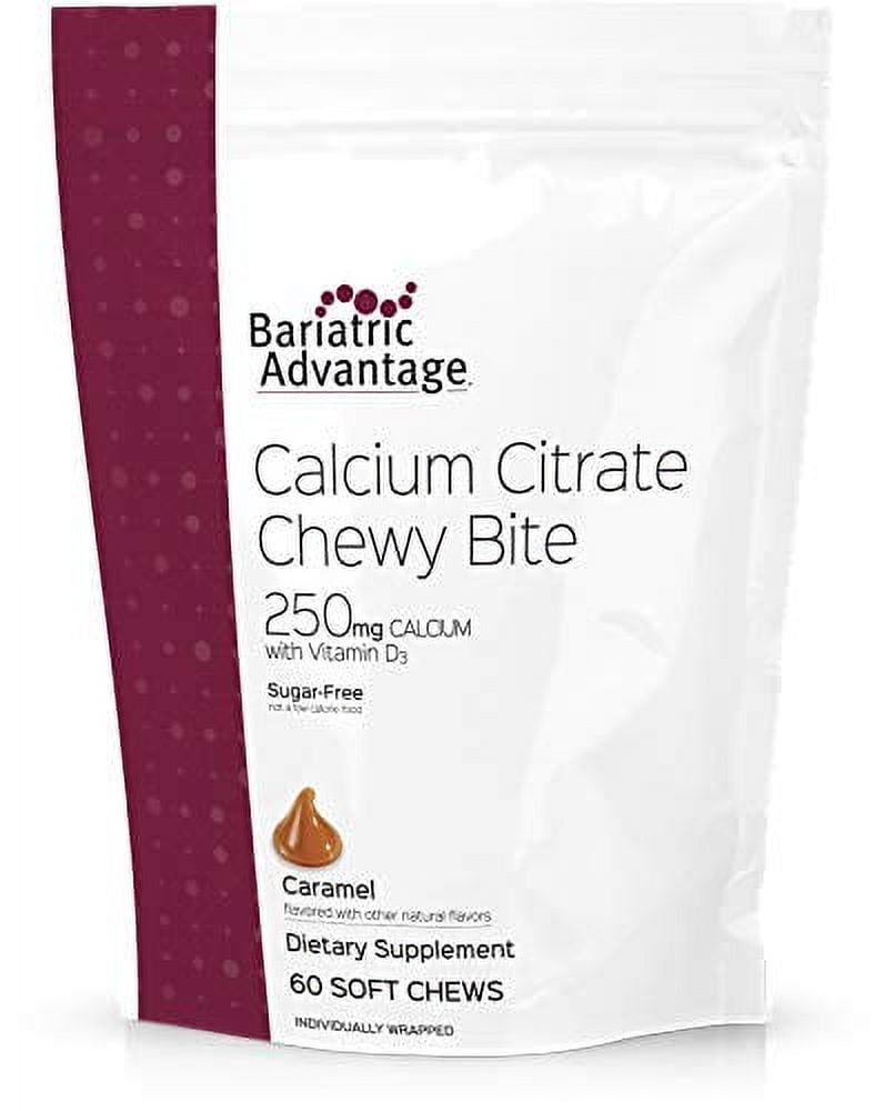 Bariatric Advantage Calcium Citrate Chewy Bites, 250 mg, Vitamin D3 ...