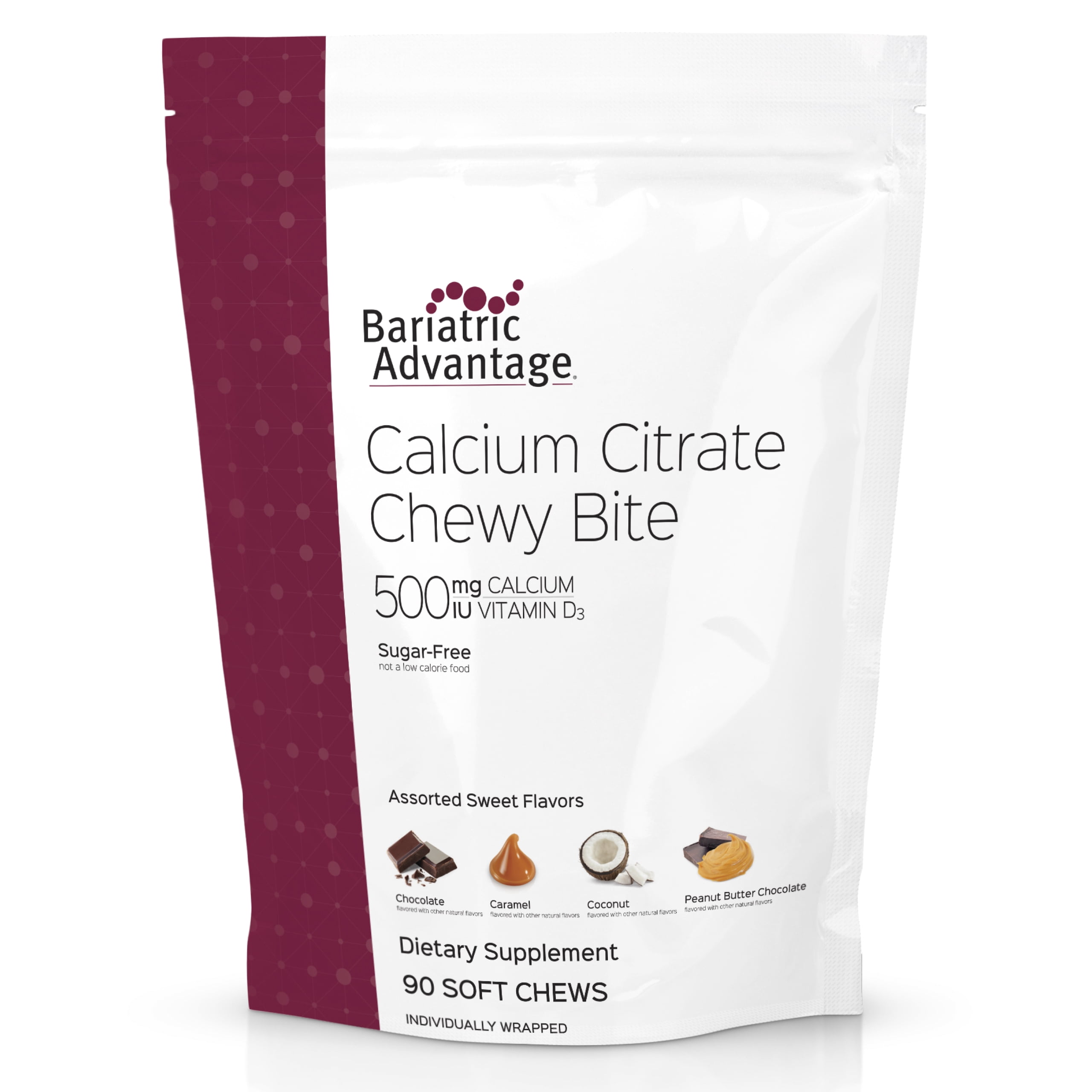 Bariatric Advantage Calcium Citrate Chewy Bites 500 mg - Highly ...