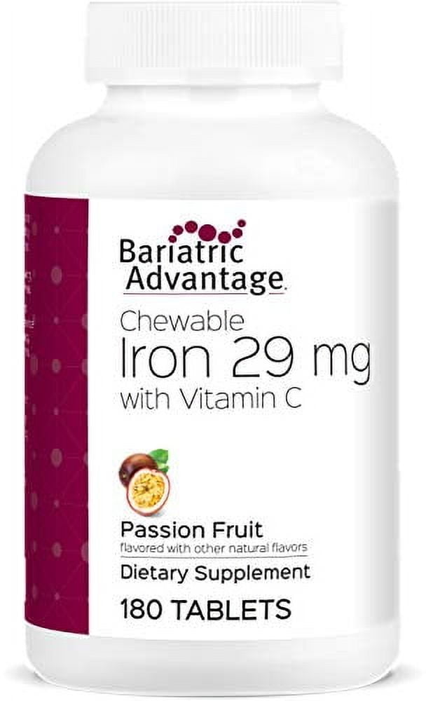 Bariatric Advantage Chewable Iron 29 mg - Iron with Vitamin C - No Iron ...