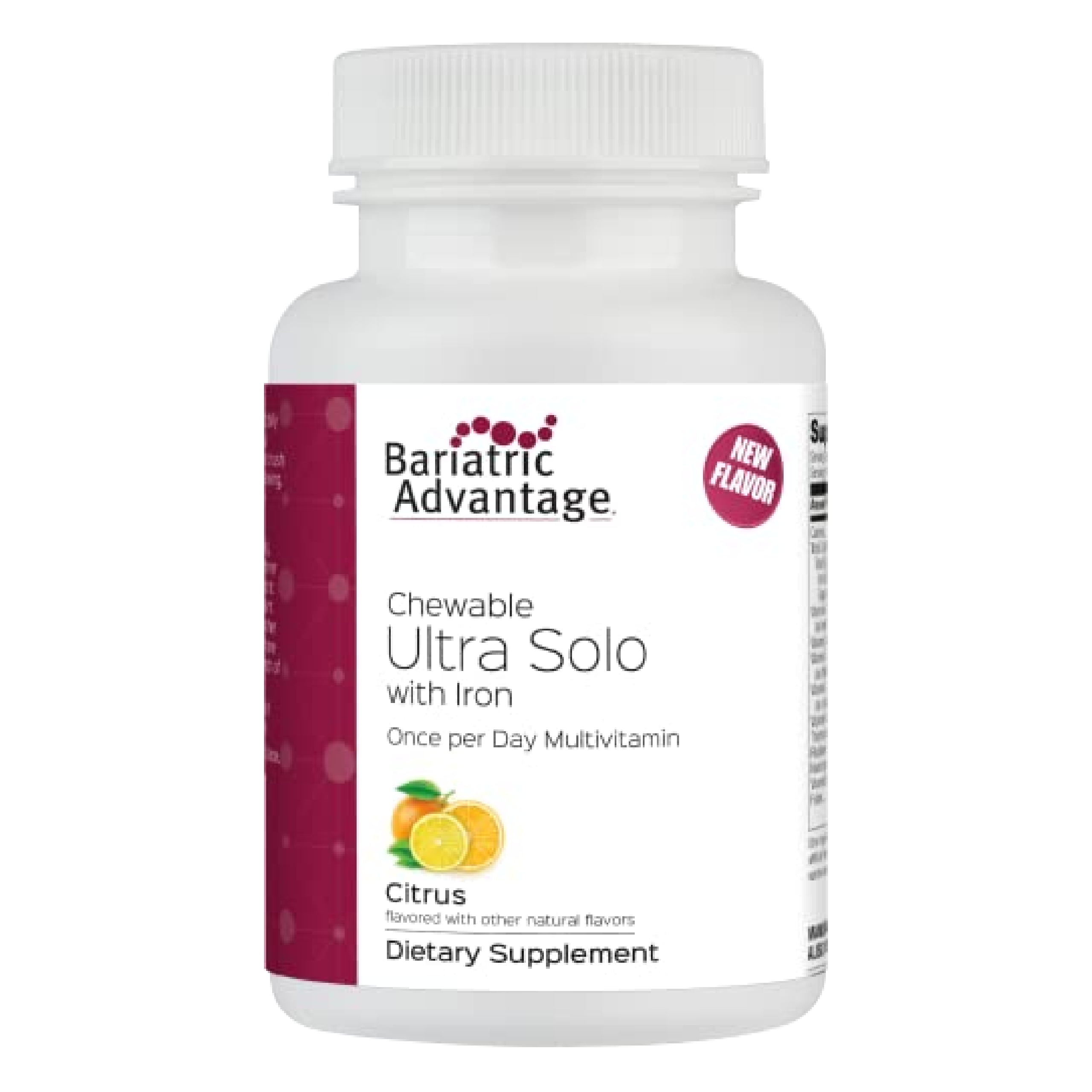 Bariatric Advantage Chewable Ultra Solo with Iron - Once-Per-Day Daily ...
