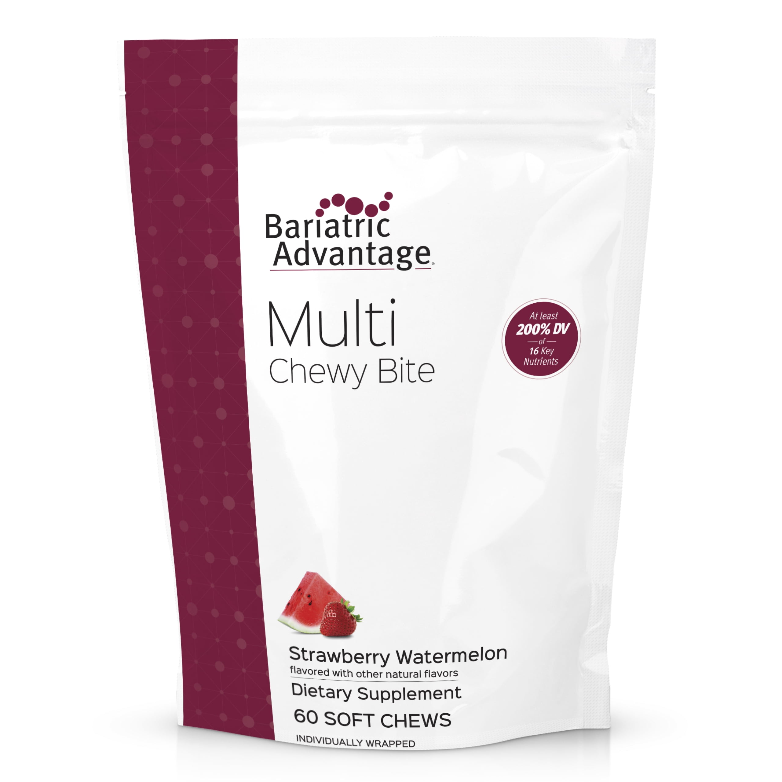 Bariatric Advantage Multi Chewy Bite, 60 ct, Strawberry Watermelon ...