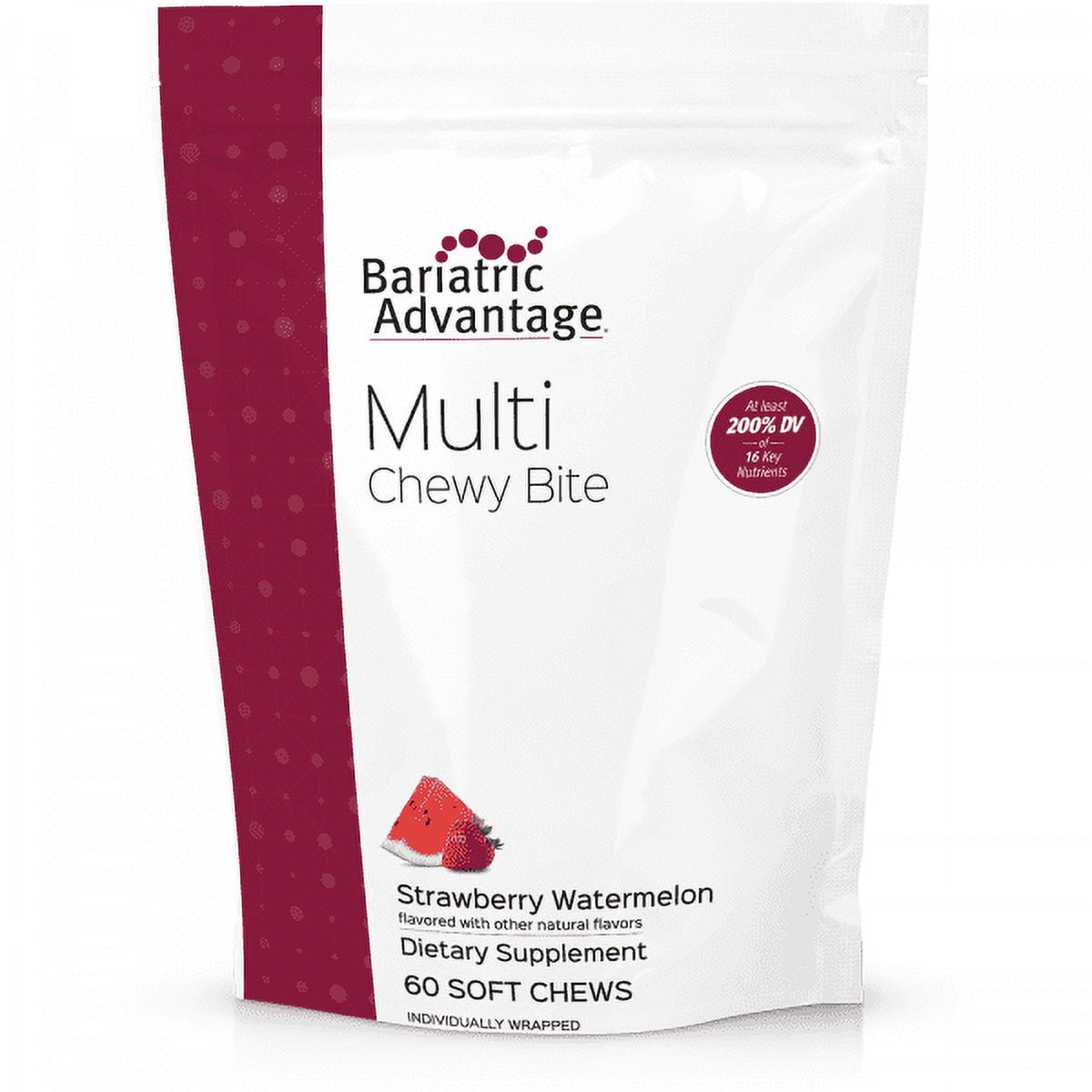 Bariatric Advantage Multi Chewy Bite - Soft Chew Multivitamin - Chewable Multivitamin with Folic ...