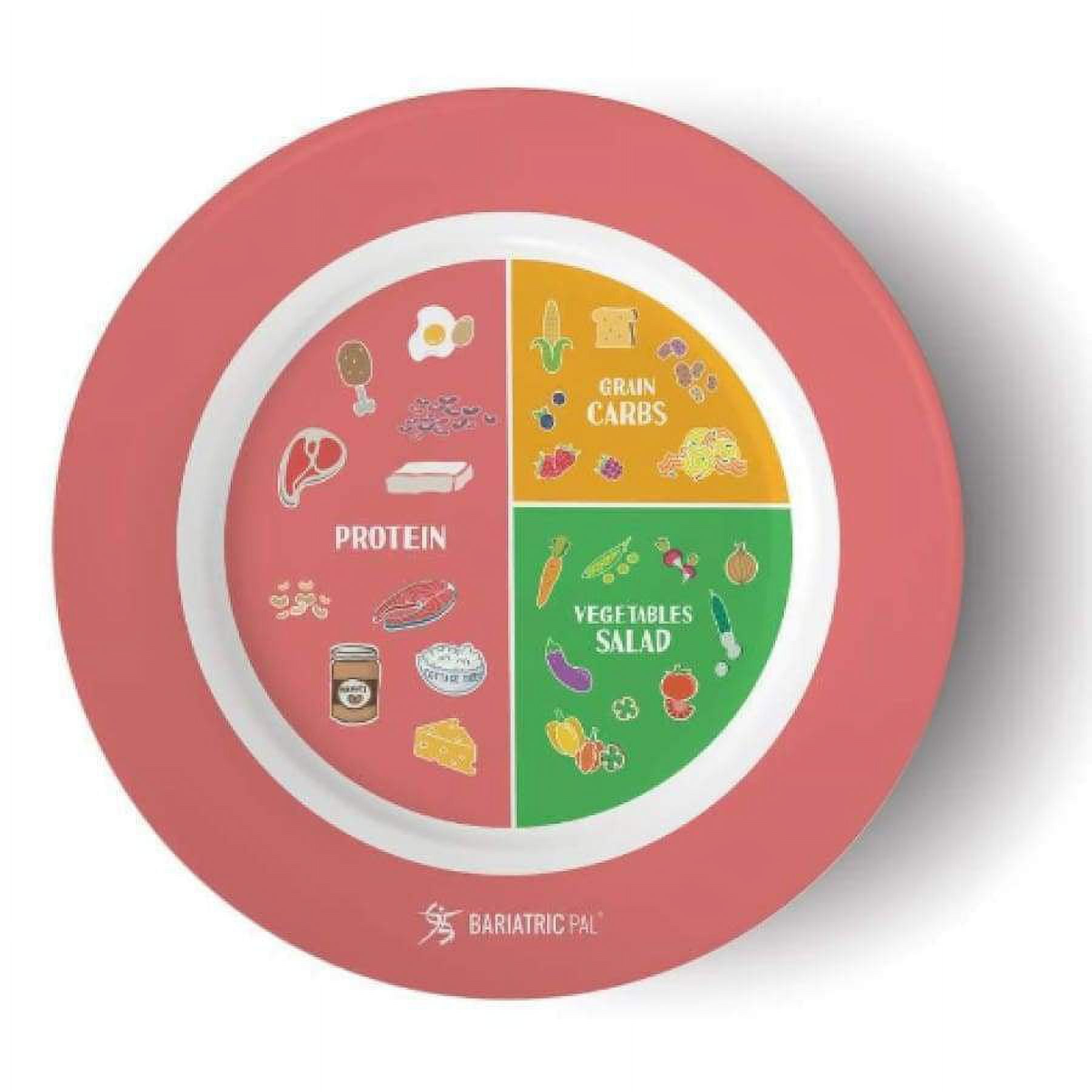 Bariatric Portion Control Plate by BariatricPal 2.0 - Pink Size: 10 ...