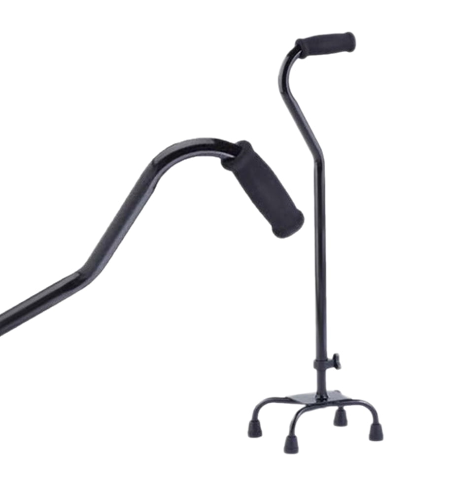 Bariatric Quad Cane Small Base - Black HSA/FSA Eligible - Walmart.com