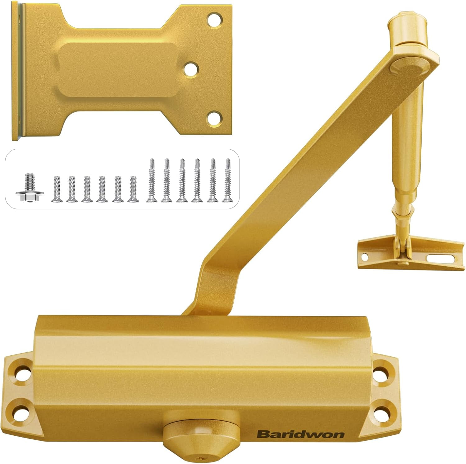 Baridwon Dullgolden Small Soft Close Door Closer, Hydraulic Automatic No Slam for Home, Heavy ...