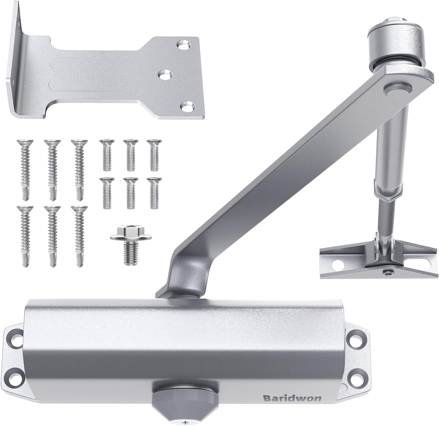 Baridwon Silver Large Commercial Hydraulic Door Closer, Heavy Duty No ...
