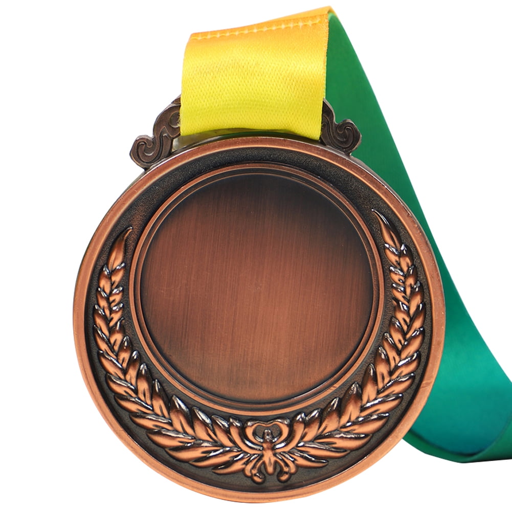 Baright 2 Inches Gold Silver Bronze Award Medal with Neck Ribbon Gold ...