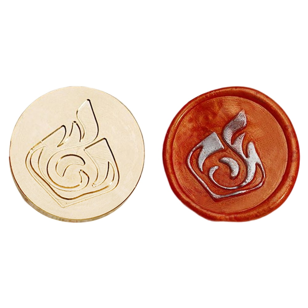 Baright Fire Game Elements Sealing Stamp Head Round Copper DIY ...