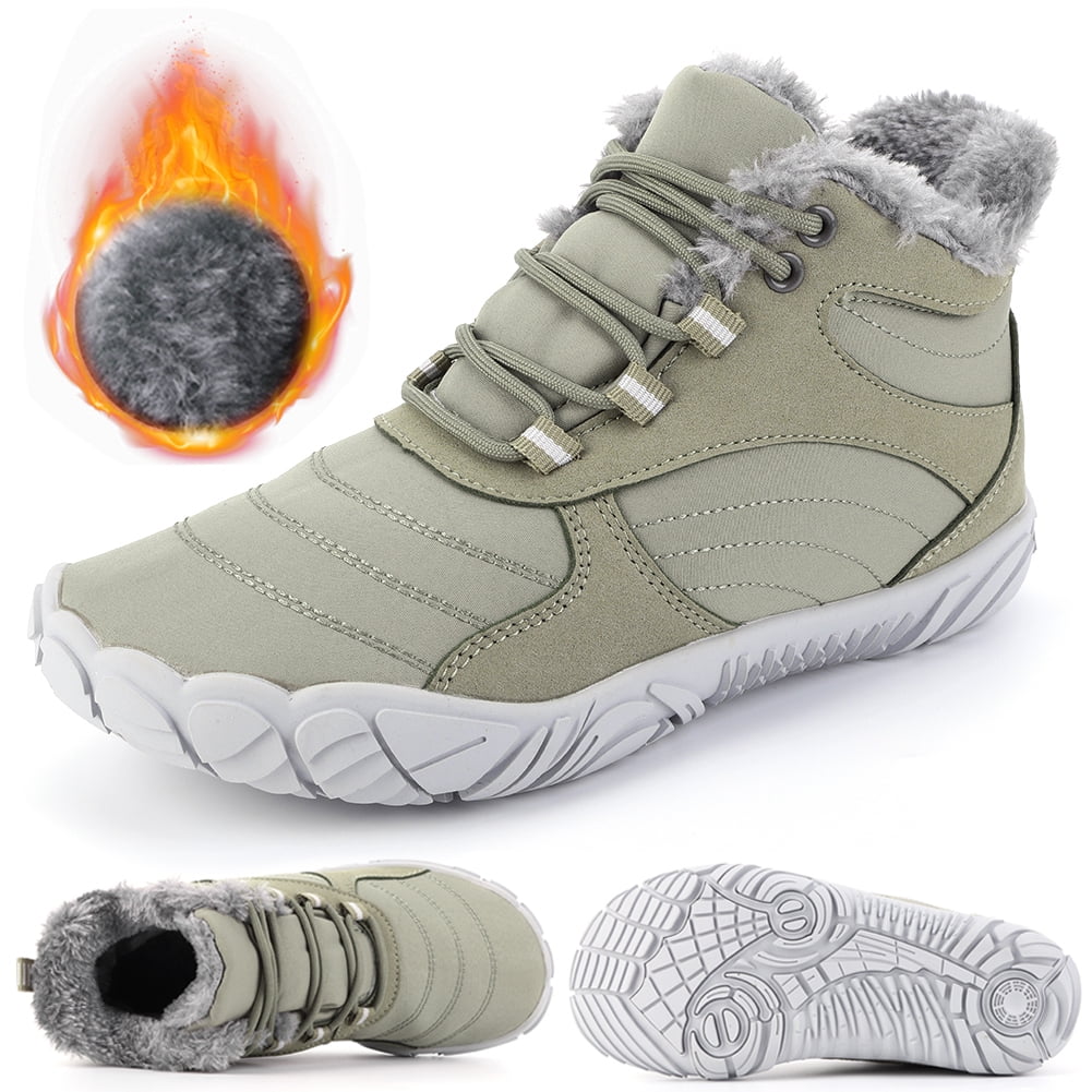 Baright Winter Plush Boots Wide Toe Box Barefoot Shoes Non Slip Outdoor ...